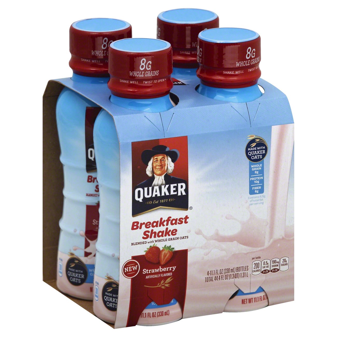 Quaker Strawberry Breakfast Shake 4 PK Bottles - Shop Granola & snack ...