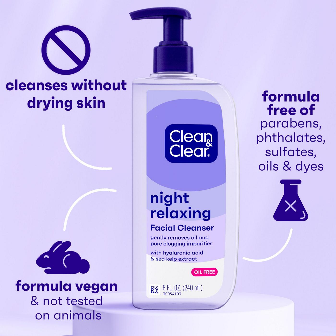 Clean & Clear Night Relaxing Oil-Free Deep Cleaning Face Wash - Shop ...