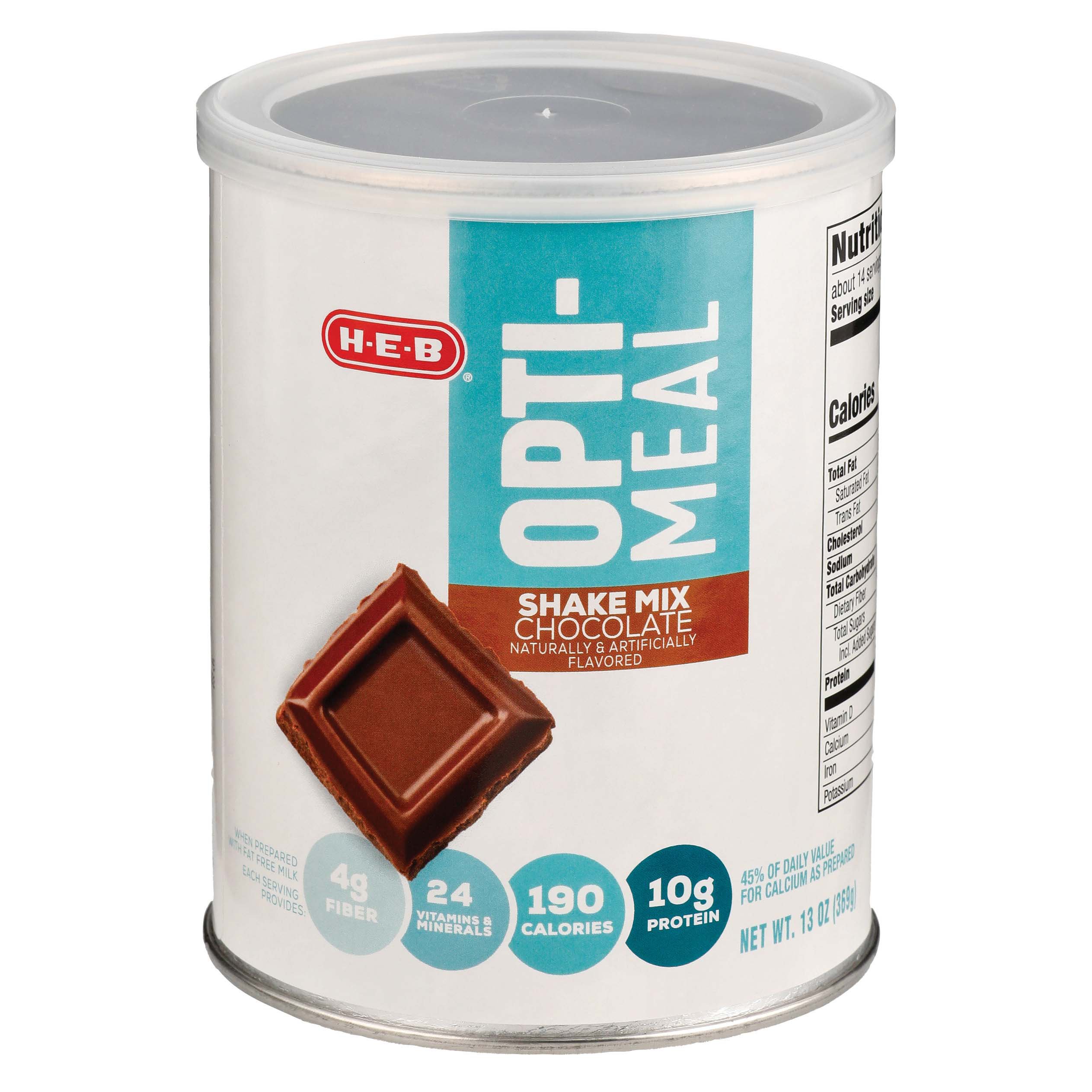 H-E-B Opti-Meal Milk Chocolate Protein Shake Mix - Shop Diet & Fitness ...