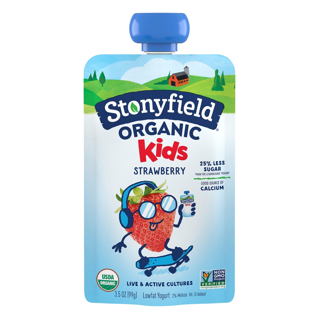 Stonyfield Organic Single Serve Yokids Strawberry Pouch - Shop Yogurt ...