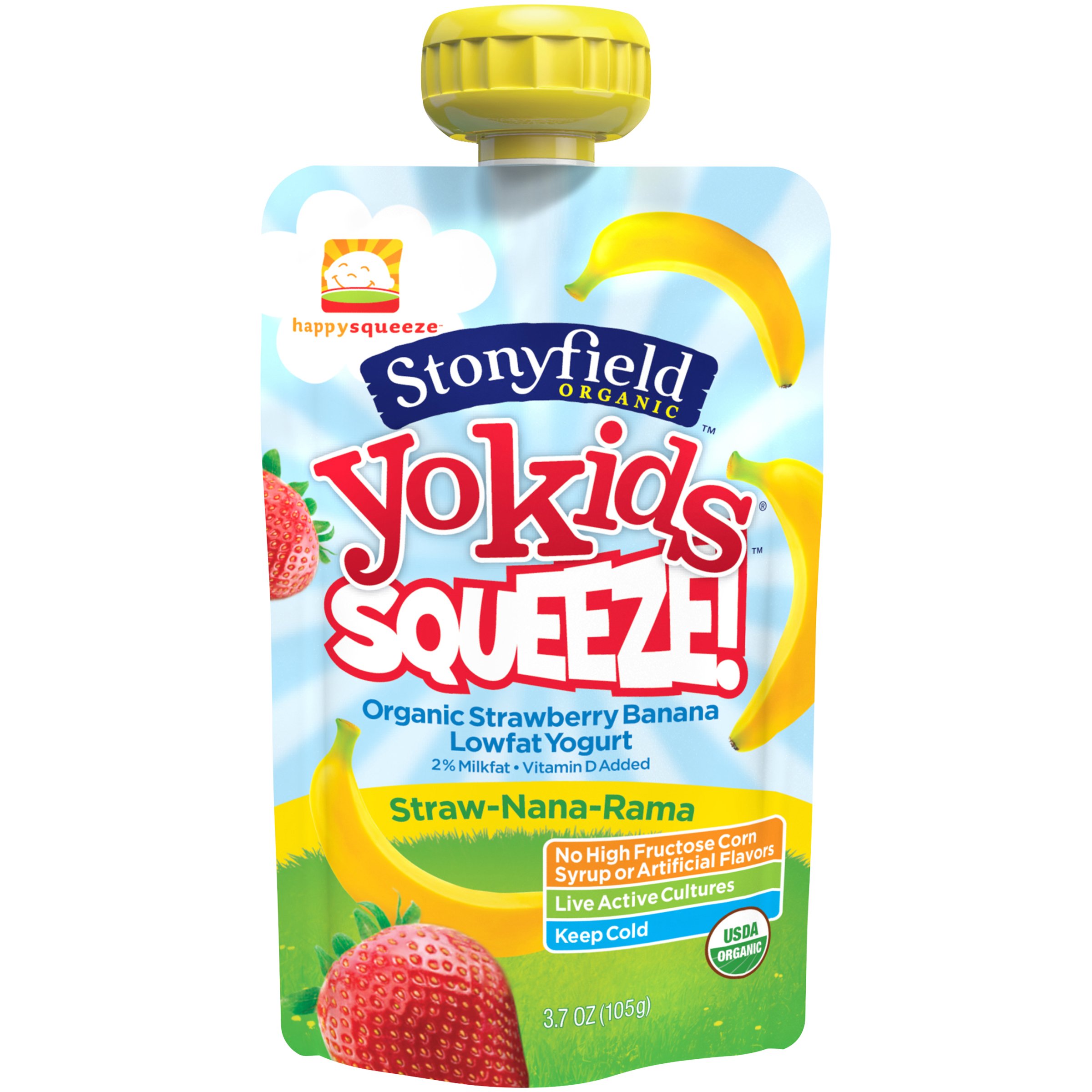 Stonyfield Yokids Single Serve Strawberry/banana Pouch - Shop Yogurt at ...
