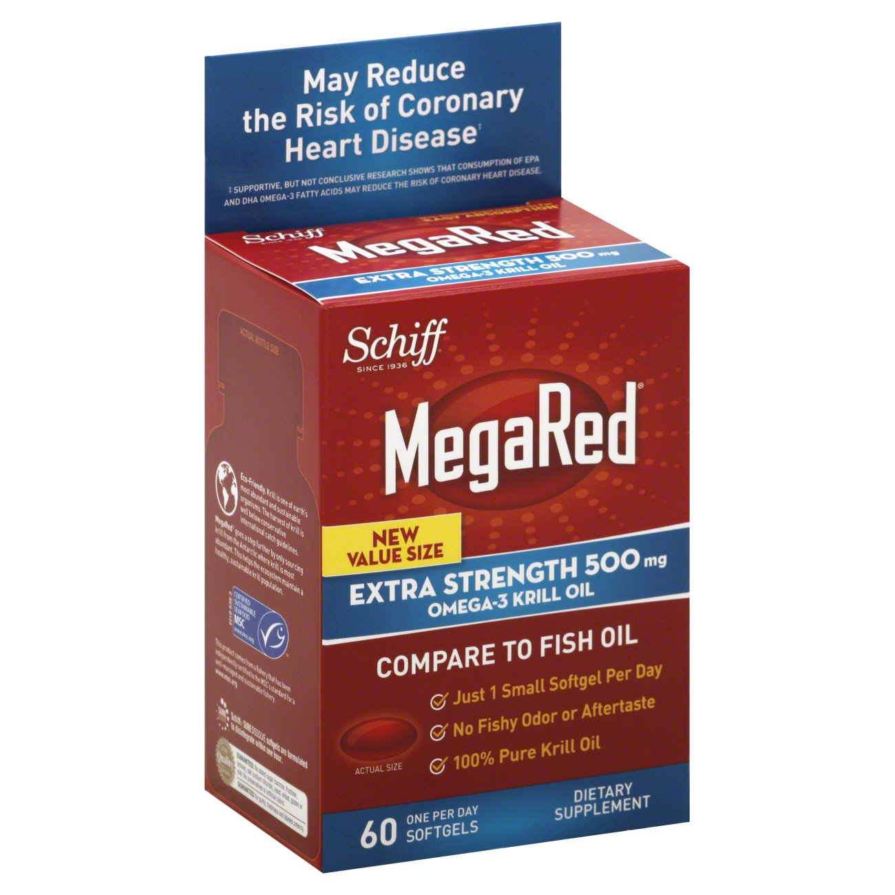 Schiff MegaRed Extra Strength Omega-3 Krill Oil 500 mg Softgels Value ...