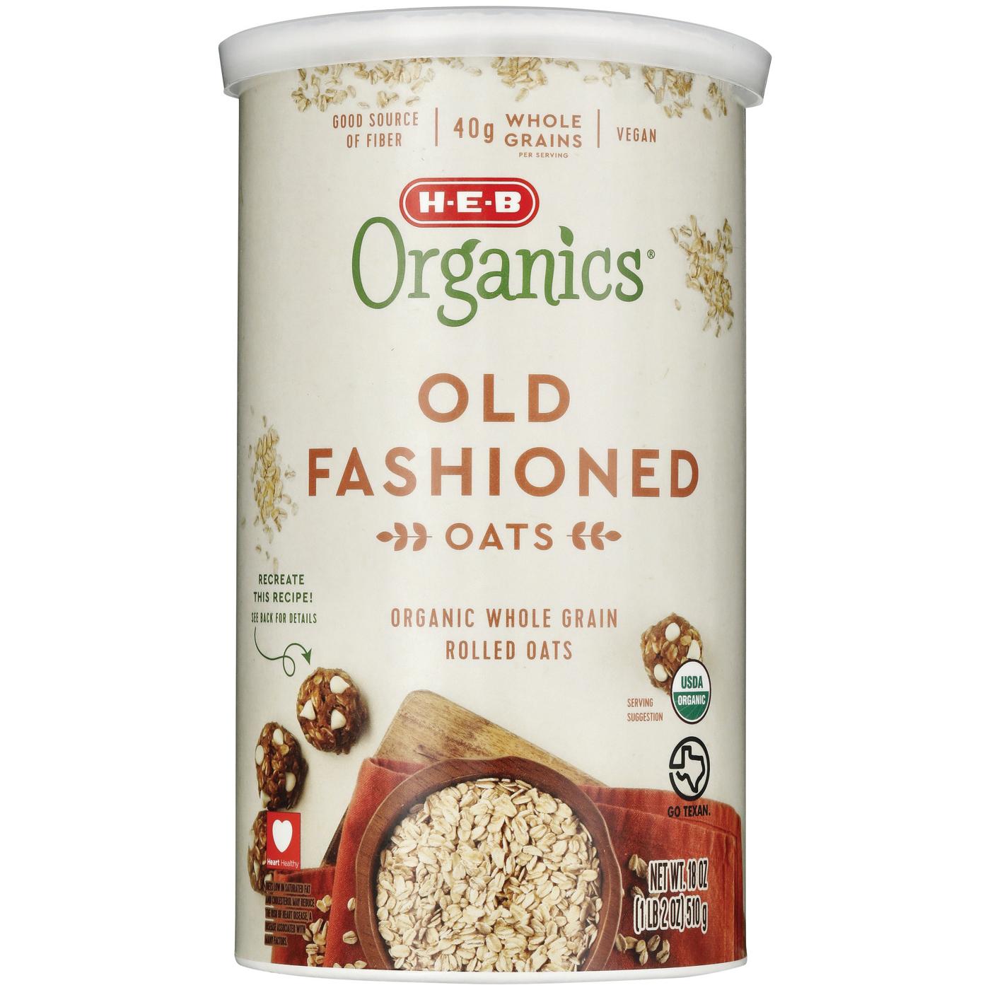 H-E-B Organics Old Fashioned Oats - Shop Oatmeal & hot cereal at H-E-B