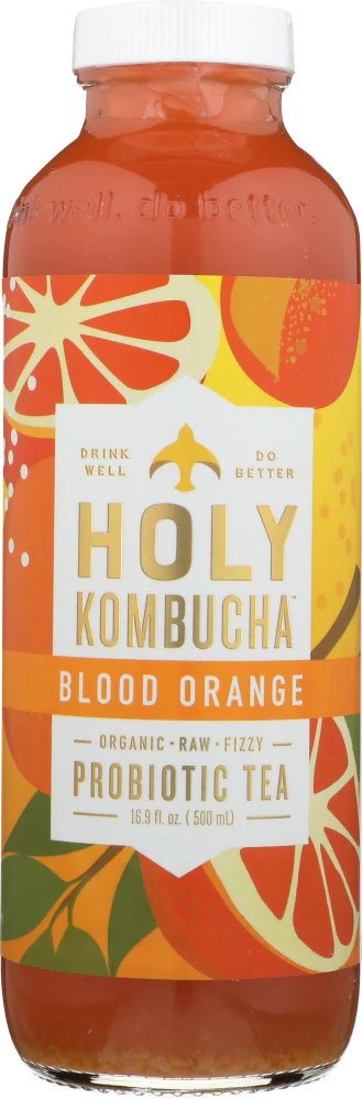 Holy Kombucha Blood Orange Probiotic Tea, 16.9 oz | Central Market ...