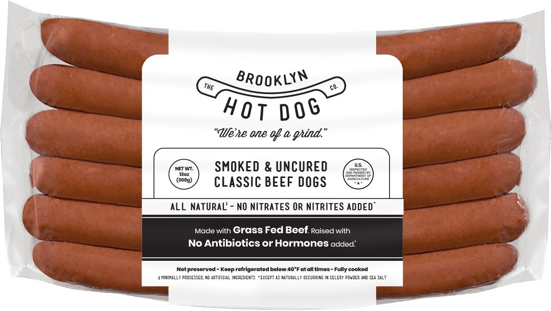 Brooklyn Hotdog Smoked & Uncured Classic Beef Dogs - Shop Meat at H-E-B