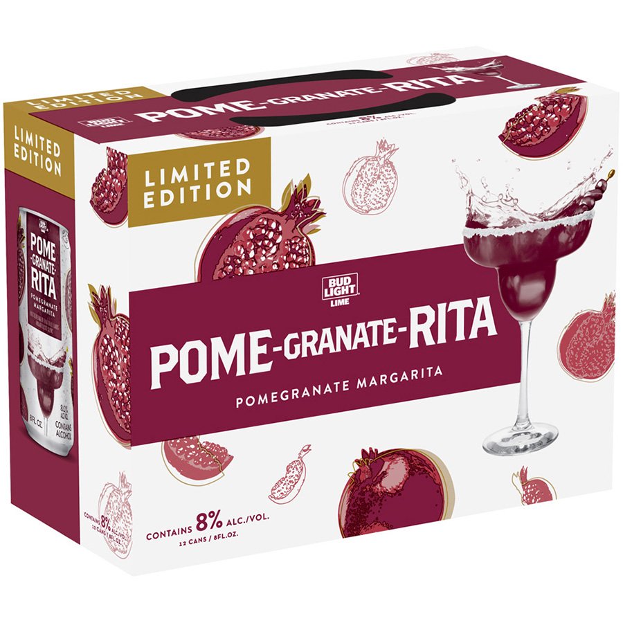 Bud Light Lime Limited Edition Pome-Granate-Rita 12 pk Cans - Shop Malt ...