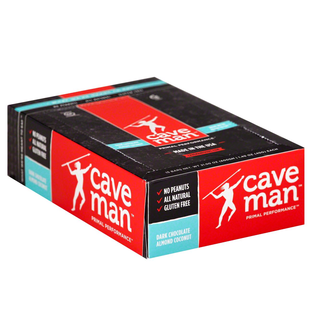 Caveman Foods Bar Dark Chocolate Almond Coconut - Shop Granola & snack ...