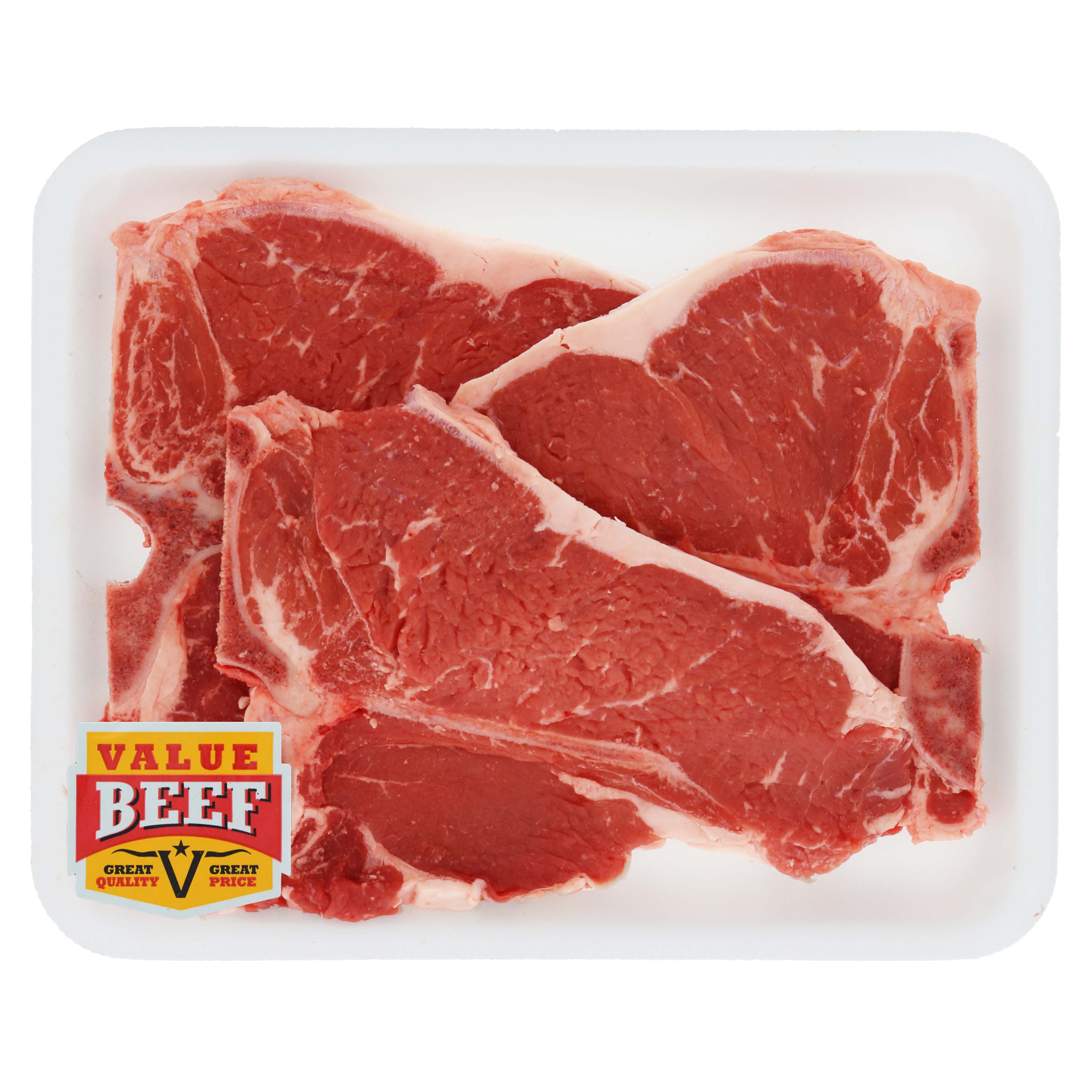 Fresh Beef T-Bone Steaks, Thin Cut - Shop Beef at H-E-B