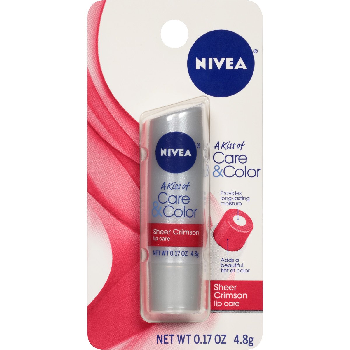 NIVEA Care & Color Sheer Crimson Lip Care Carded Pack - Shop Lip balm ...