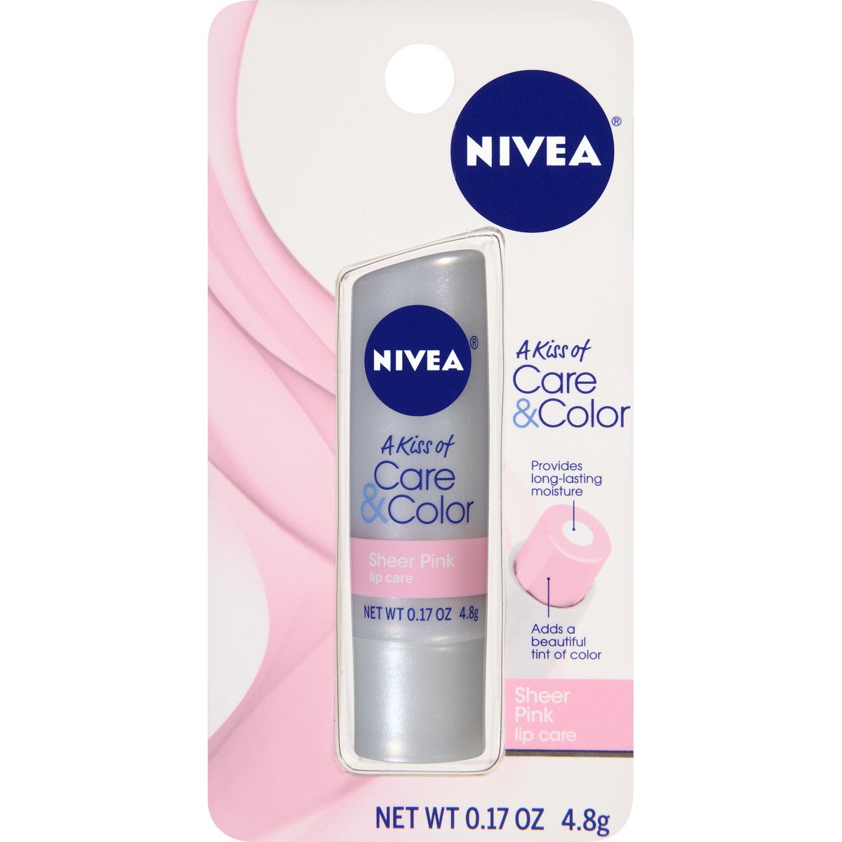 NIVEA Care & Color Sheer Pink Lip Care Carded Pack - Shop Lip balm ...