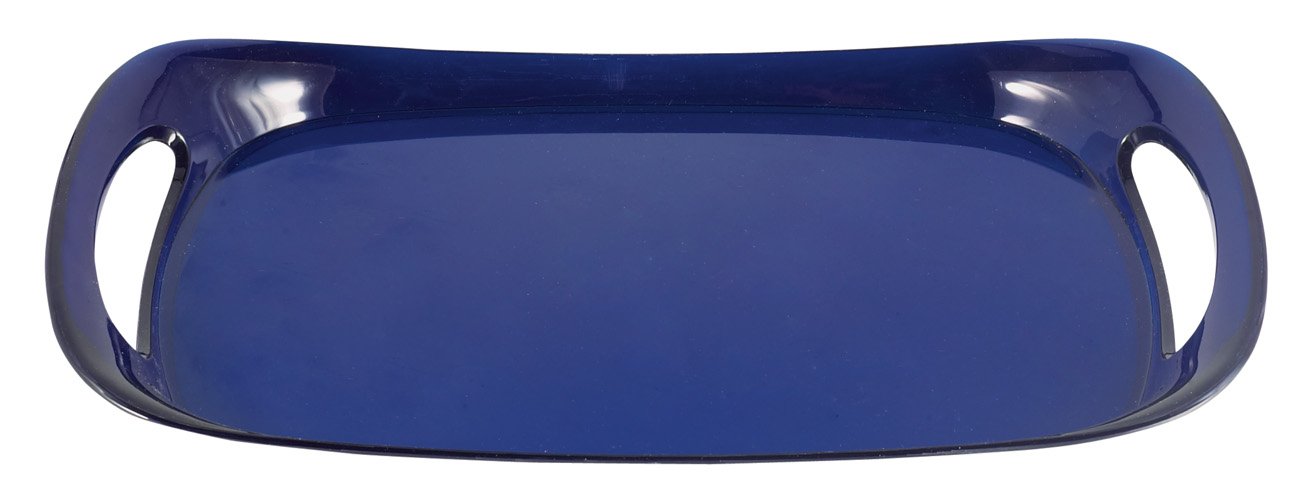 Cocinaware Cobalt Blue Acrylic Serving Tray with Contour Handles - Shop ...