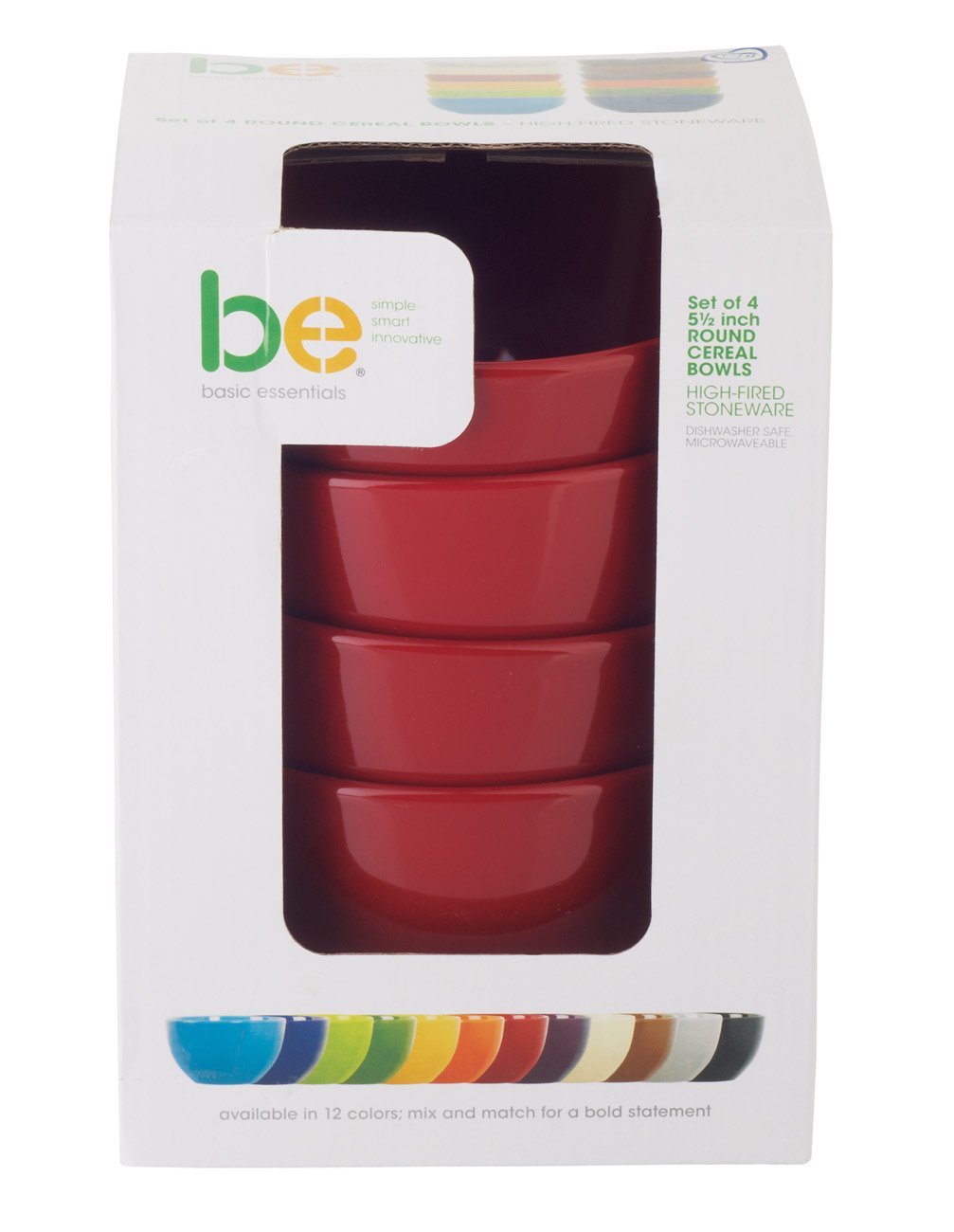 Basic Essentials Red Cereal Bowls Set of Four - Shop Bowls at H-E-B