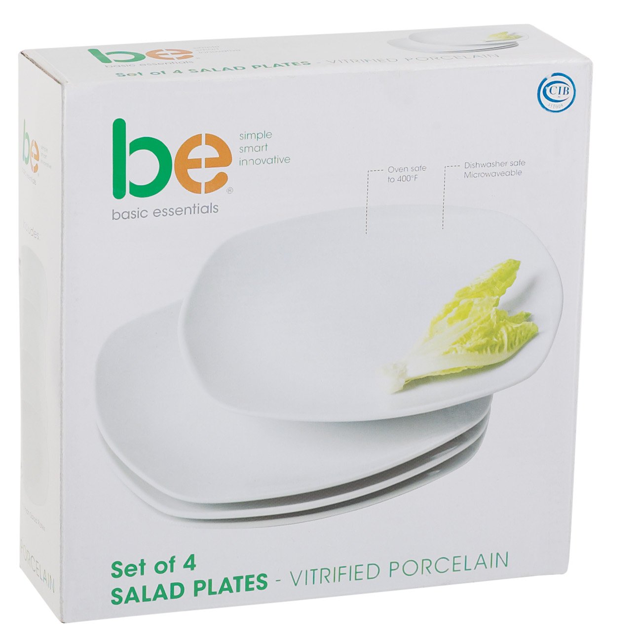 Basic Essentials White Square Salad Plates Set of Four - Shop Plates at ...