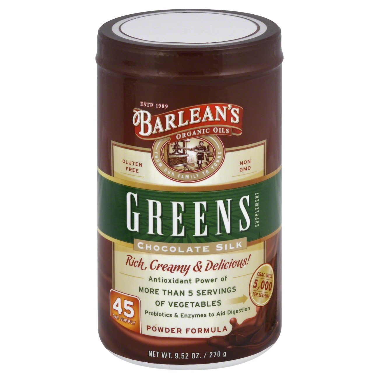 Barleans Barleans Organic Chocolate Silk Greens - Shop Diet & fitness ...