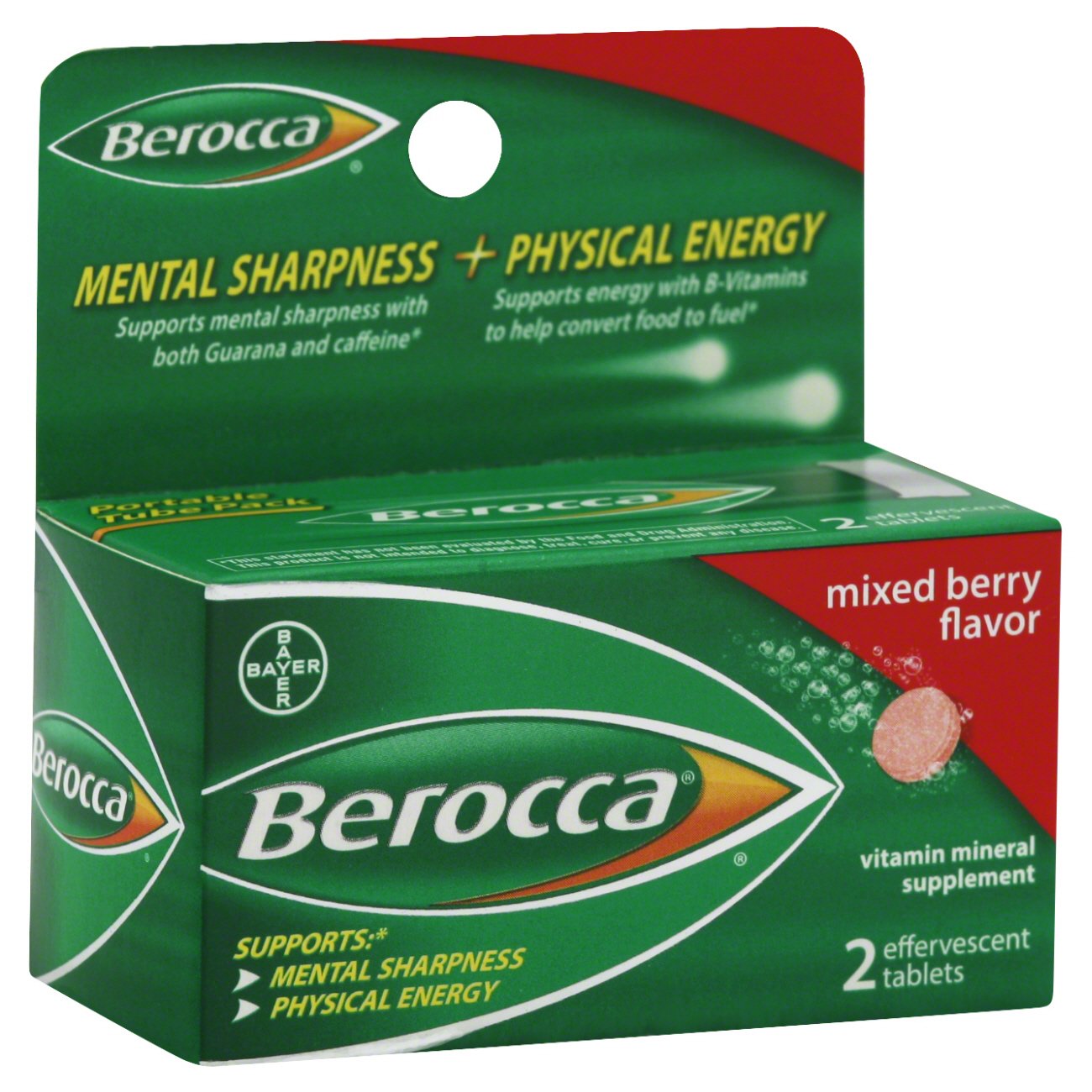 Berocca Mixed Berry Flavor Mental Sharpness + Physical Energy ...