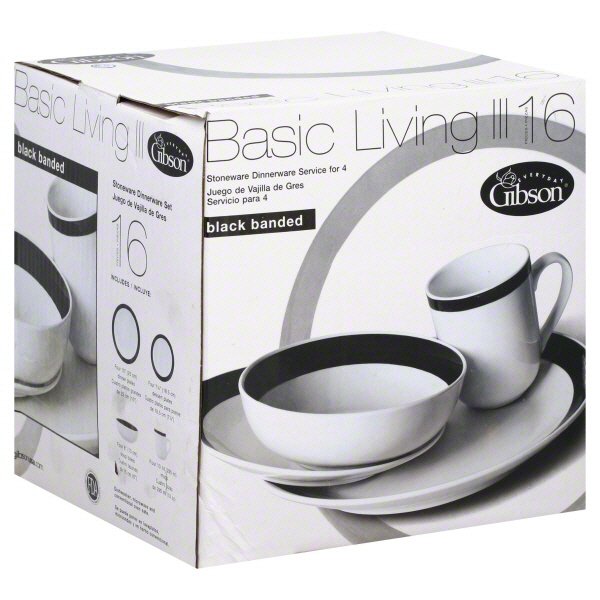 Gibson Home Basic Living III Dinnerware Set, Black - Shop Dinnerware ...