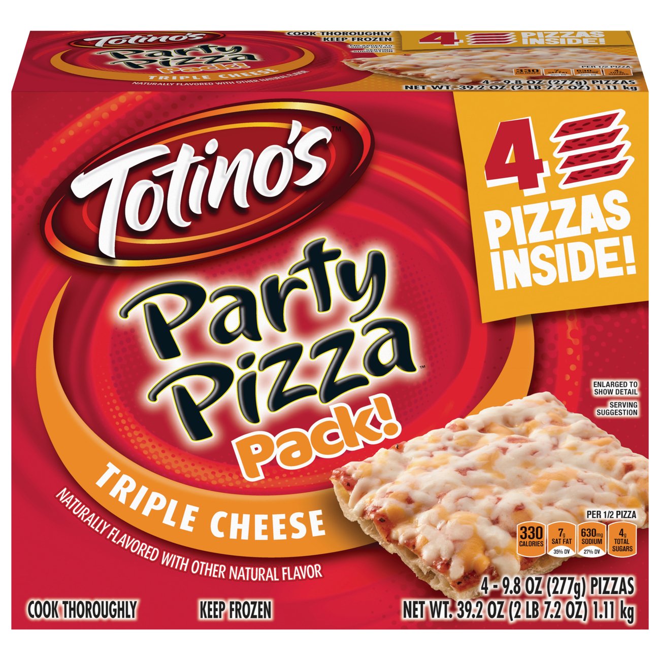 Totino s Triple Cheese Party Pizza Pack Shop Pizza At H E B