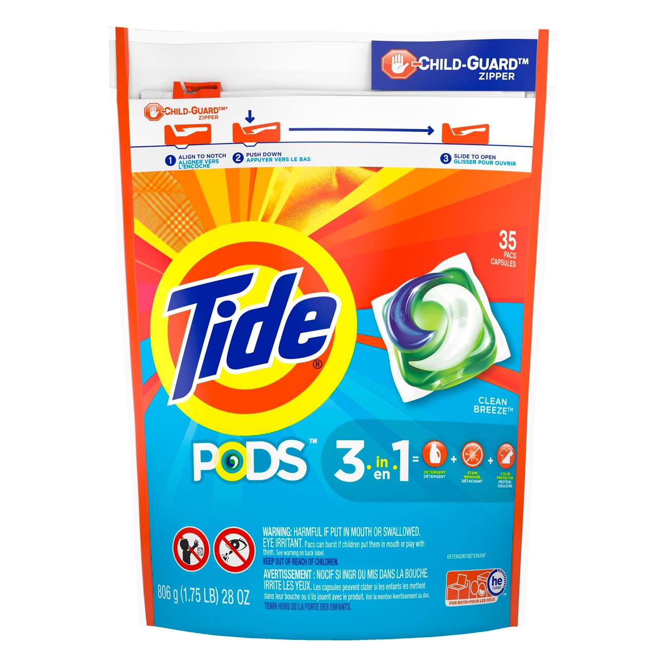 Tide PODS Clean Breeze HE Laundry Detergent Pacs - Shop Detergent at H-E-B