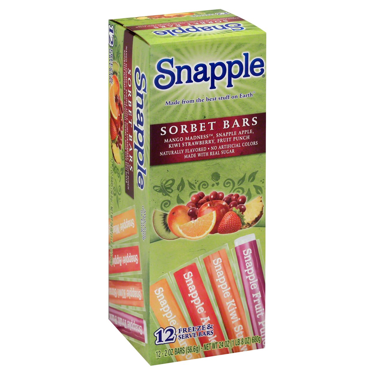 Snapple Assorted Flavors Sorbet Bars - Shop Bars & Pops at H-E-B