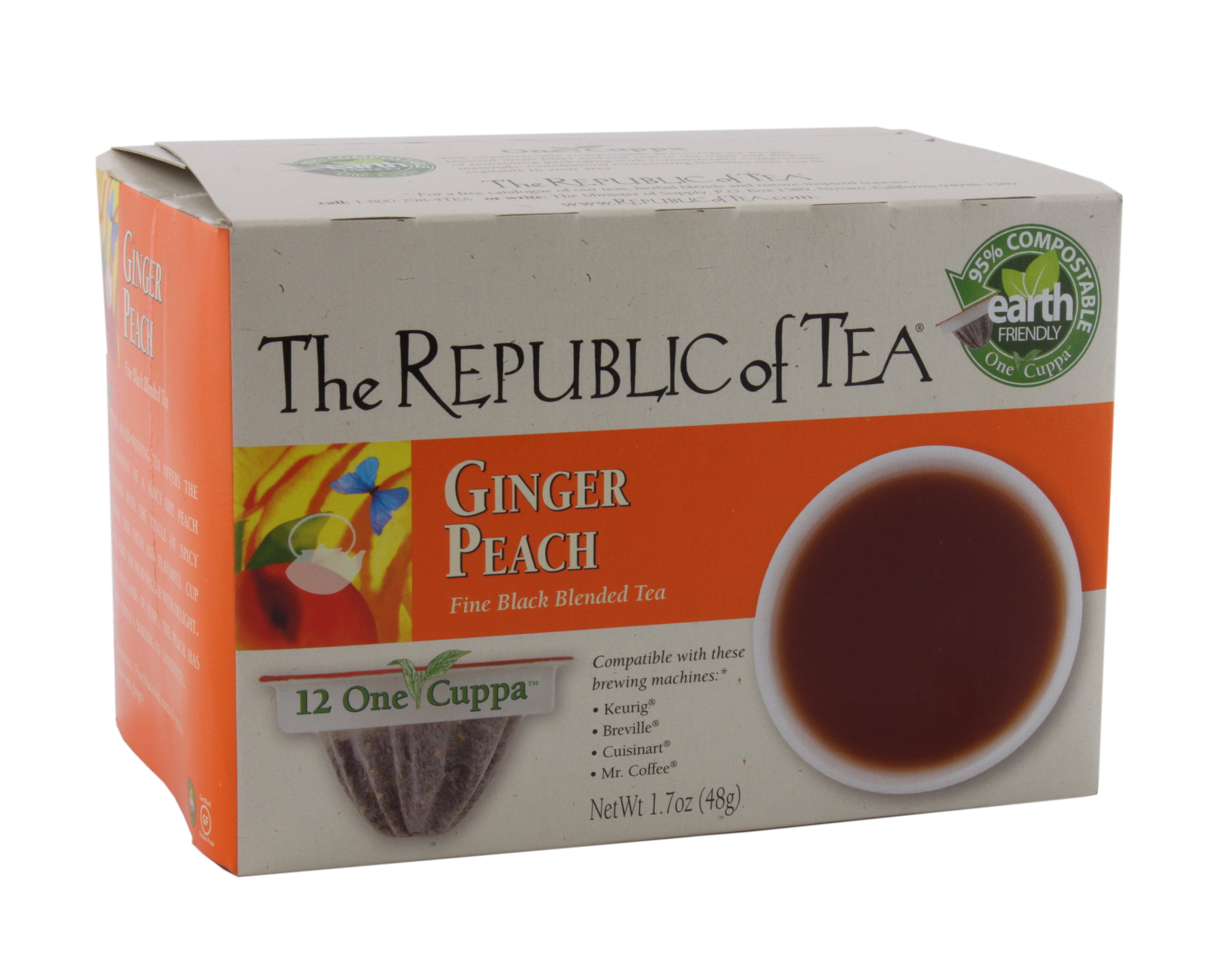 The Republic of Tea One Cuppa Ginger Peach Black Tea - Shop Tea at H-E-B