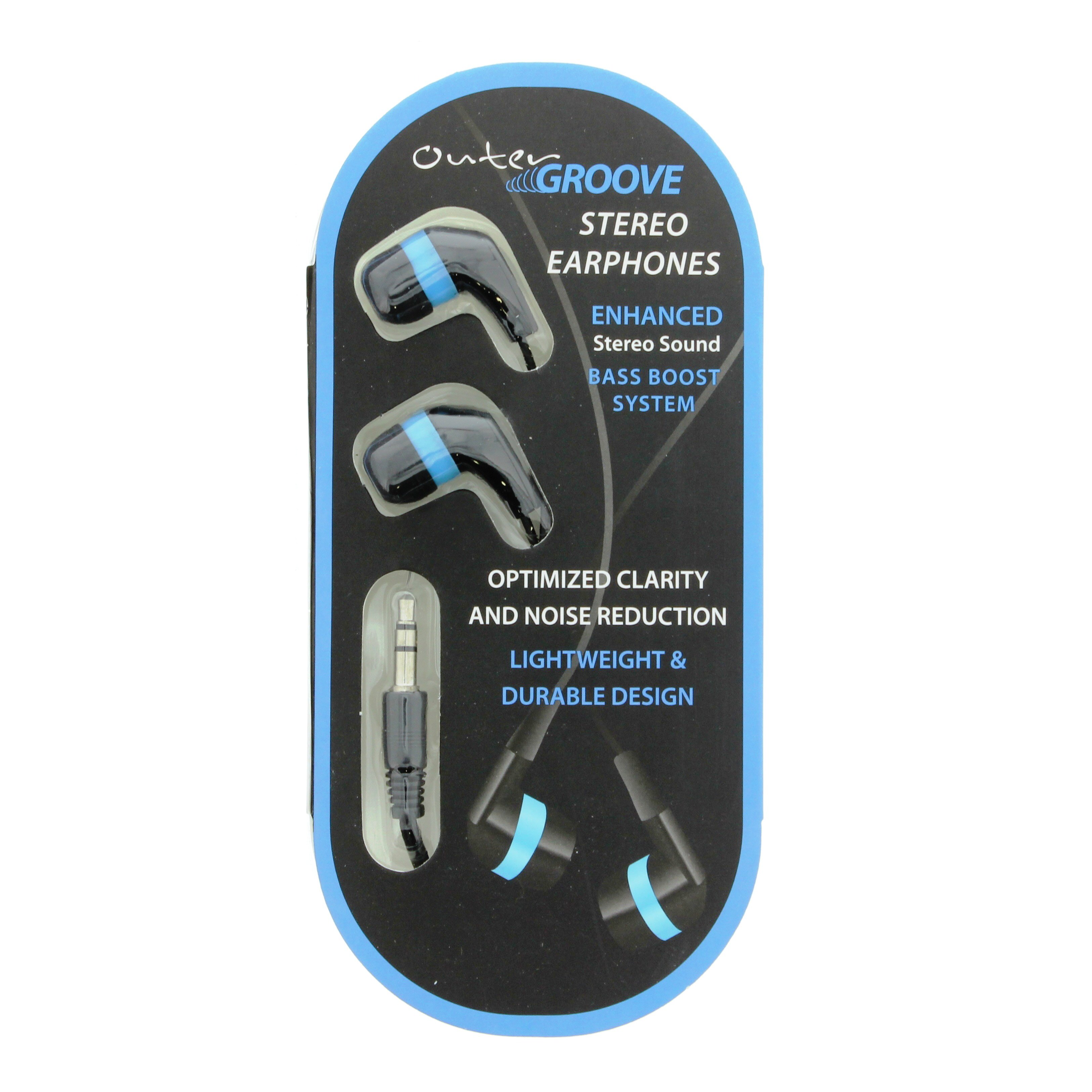 DM Merchandising Outer Groove Stereo Earphones, Colors May Vary - Shop ...