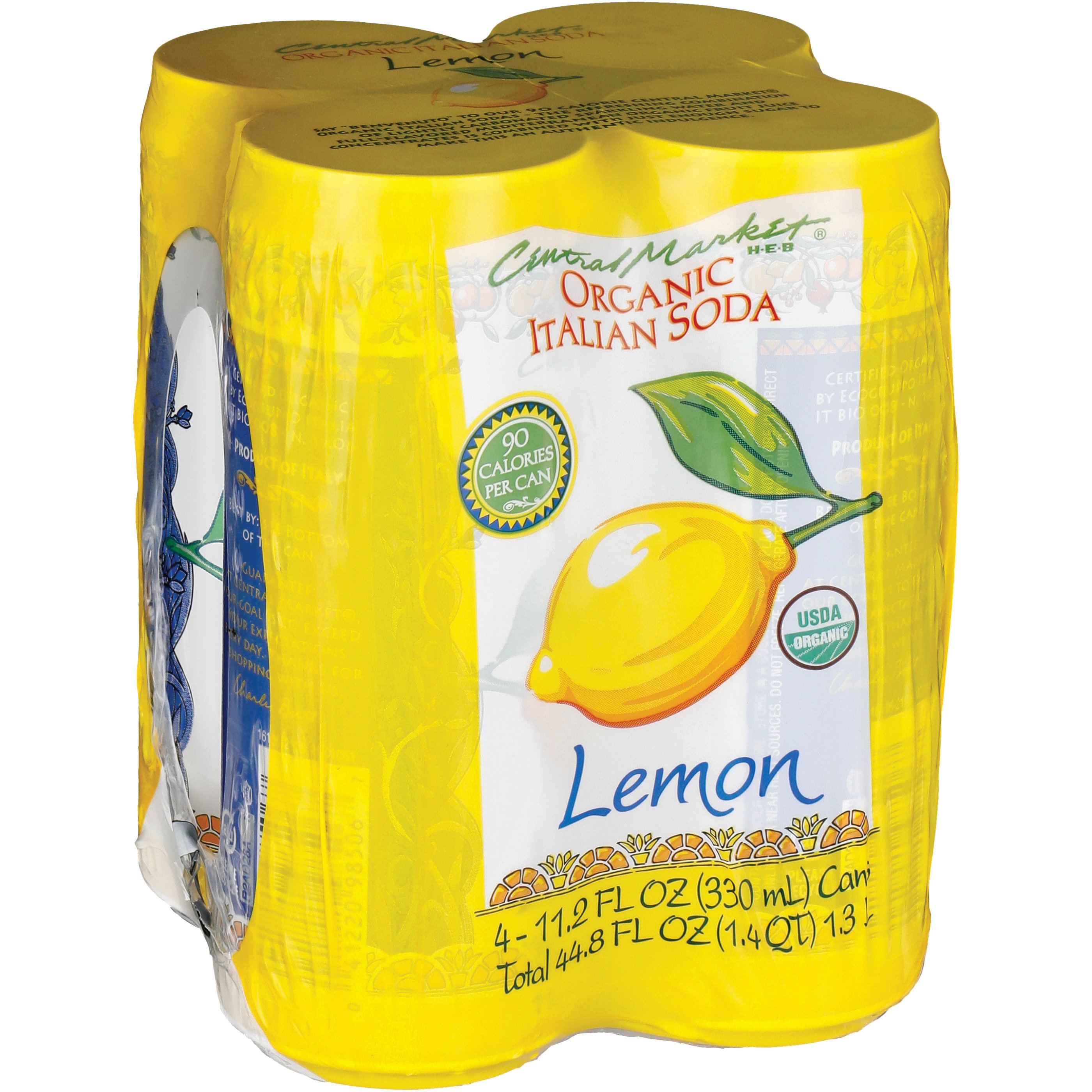 Central Market Organic Lemon Italian Soda 11.2 oz Cans - Shop Soda at H-E-B