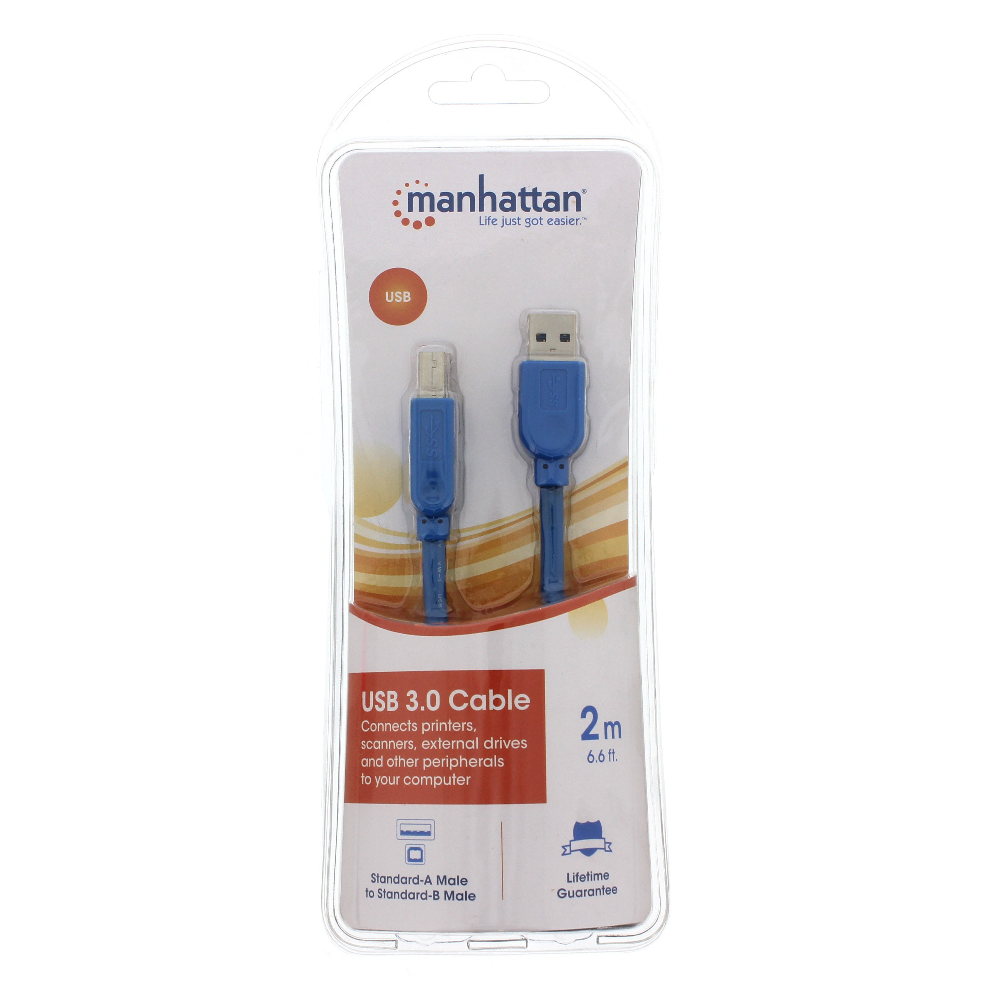 Manhattan Blue 6 Foot USB Super Speed A Male To B Male Cable - Shop ...