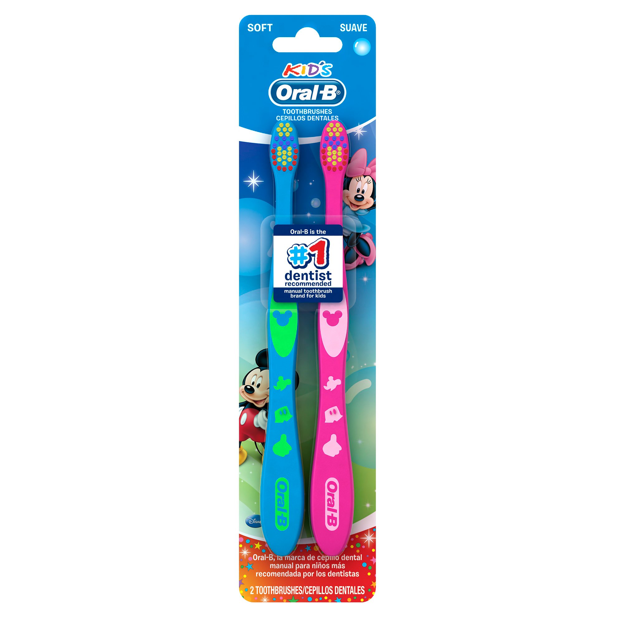 Oral-B Kids Mickey and Minnie Soft Bristle Toothbrush - Shop ...