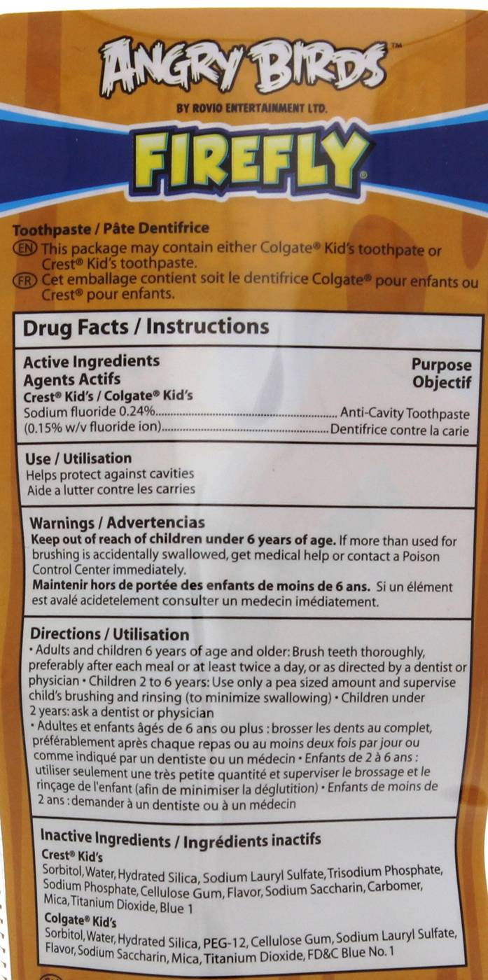 Dr. Fresh Firefly Angry Birds Dental Travel Kit Assorted - Shop ...