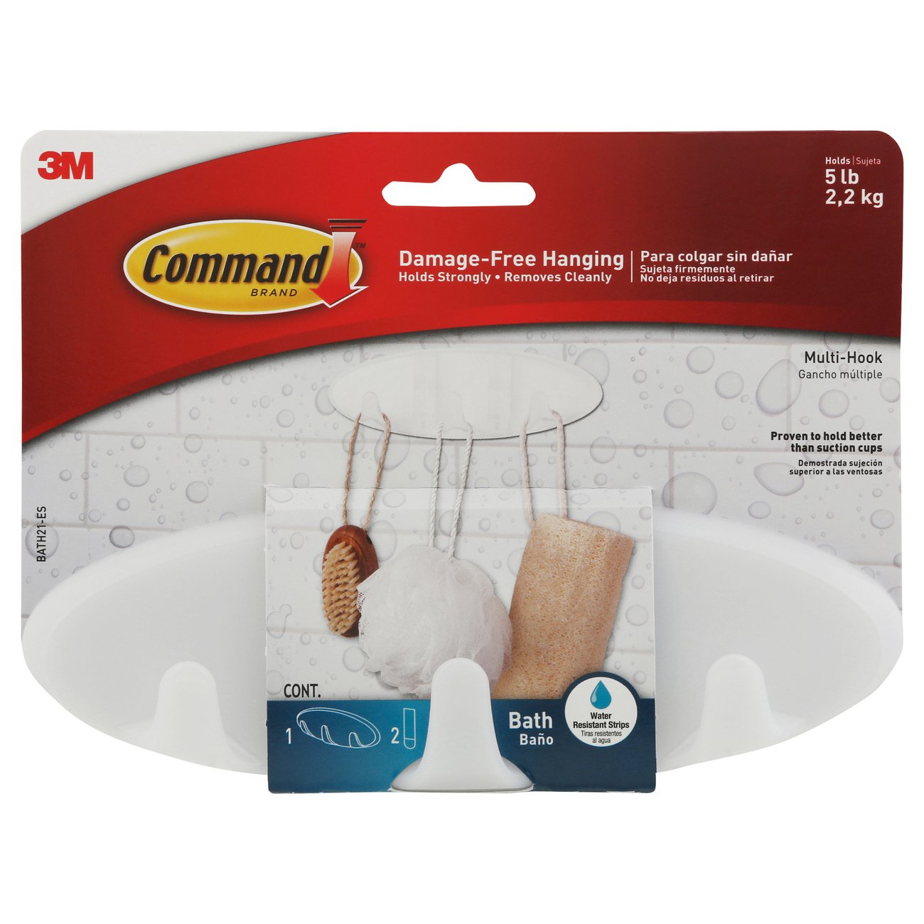 Command Bath Multi-Hook - Shop Hooks & picture hangers at H-E-B