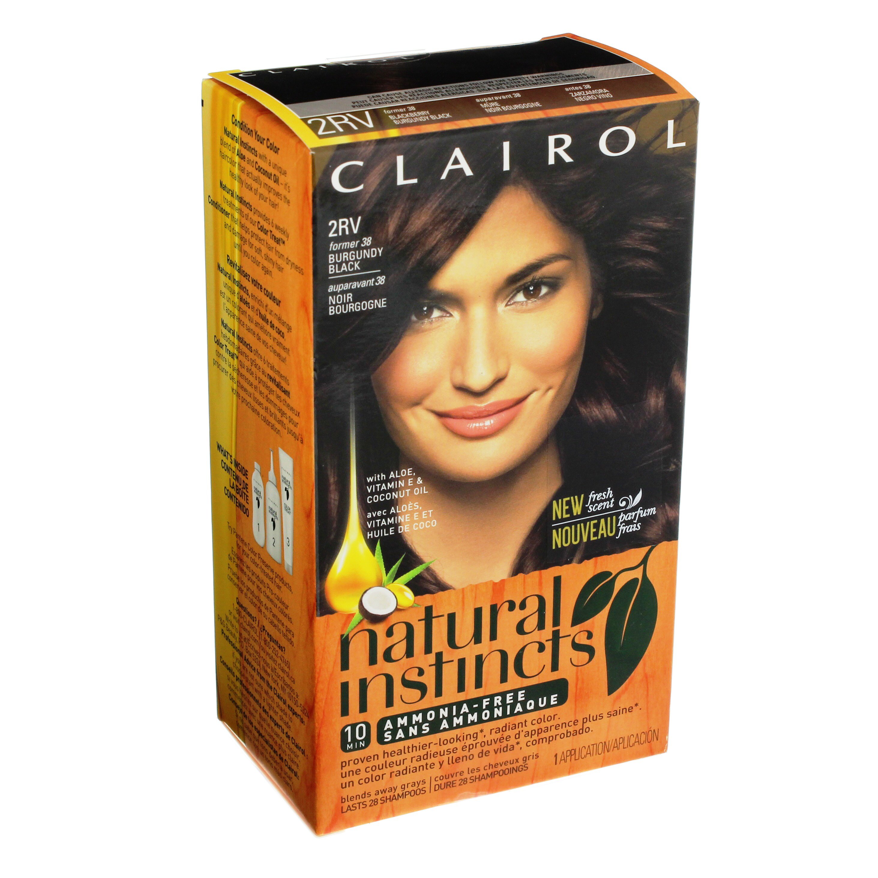 Clairol Natural Instincts 2RV Burgundy Black - Shop Hair color at H-E-B