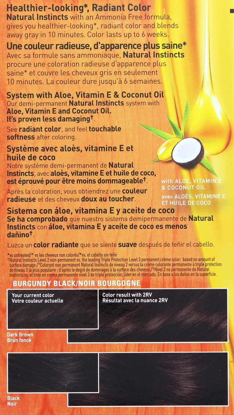 Clairol Natural Instincts 2RV Burgundy Black - Shop Hair color at H-E-B