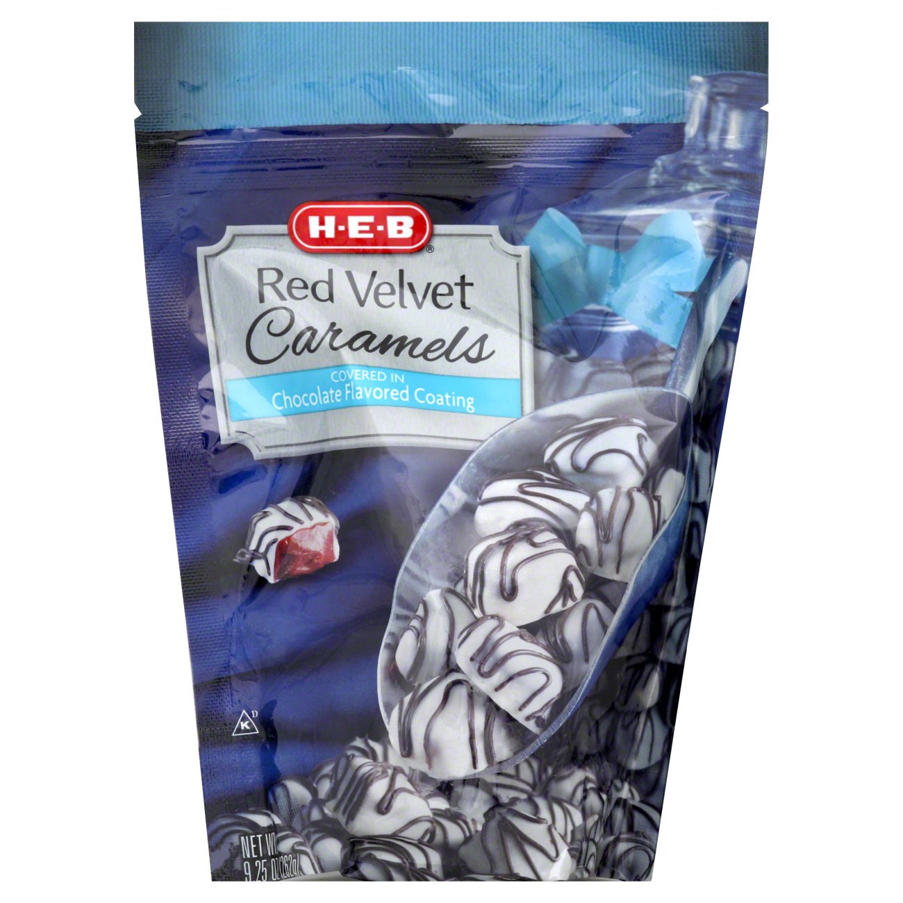 H-E-B Red Velvet Caramels Covered In Chocolate Flavored Coating - Shop ...