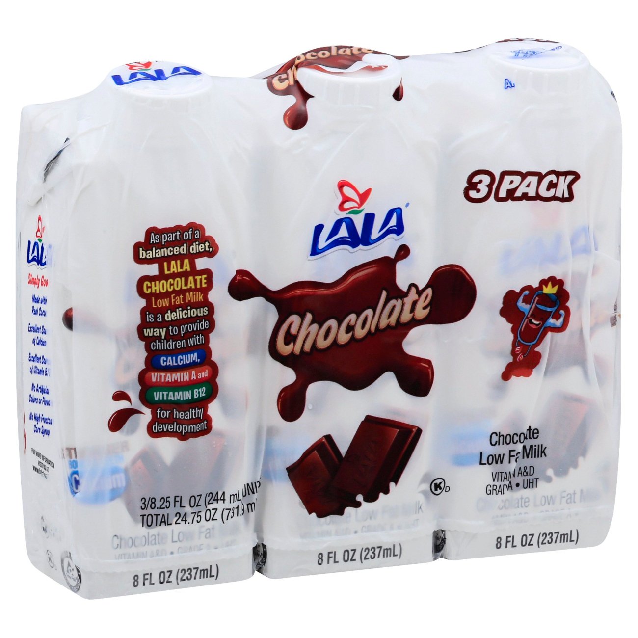 Lala Low-Fat Chocolate Milk 8 oz Cartons - Shop Milk at H-E-B