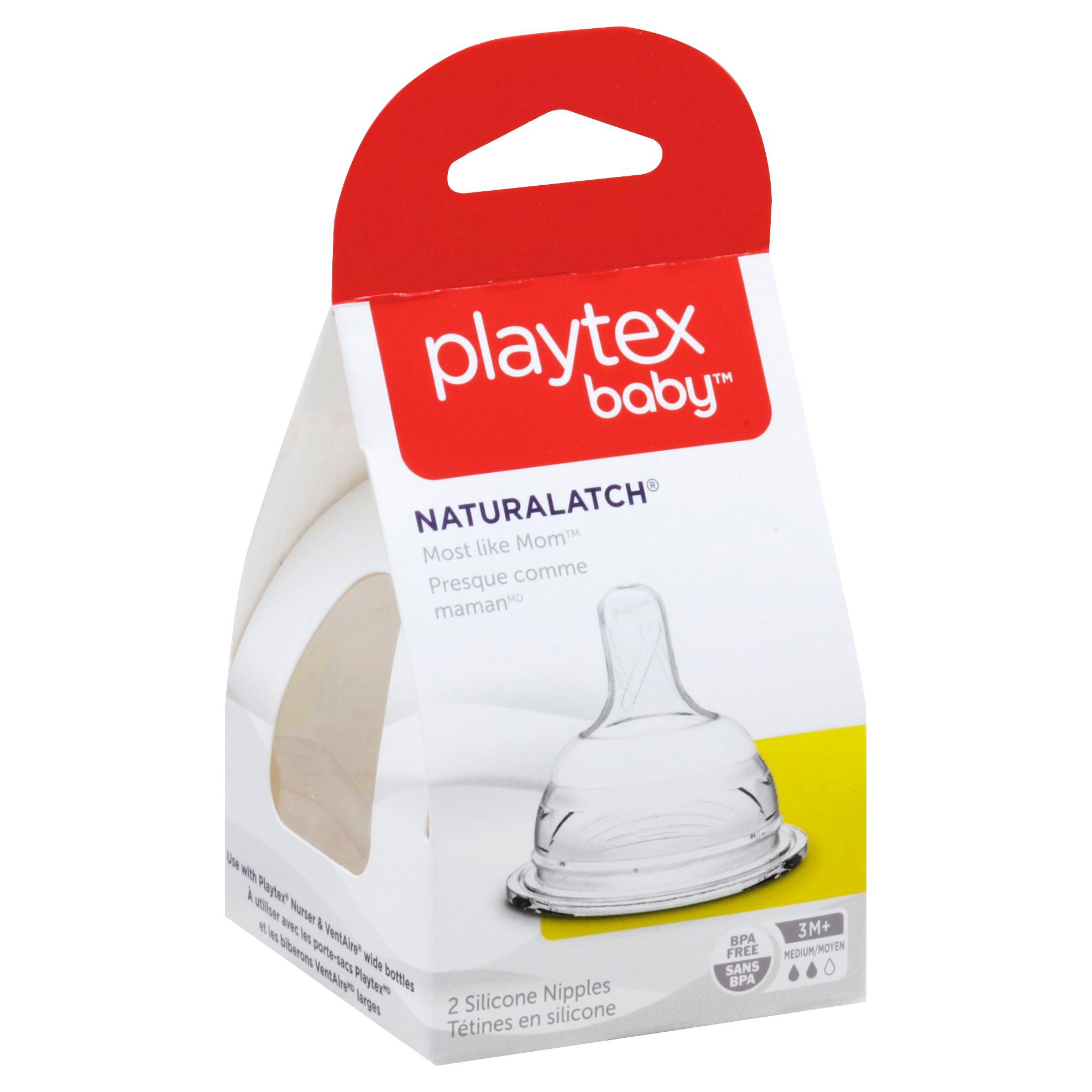 Playtex NaturaLatch Medium Flow Silicone Nipple - Shop Nipples at H-E-B