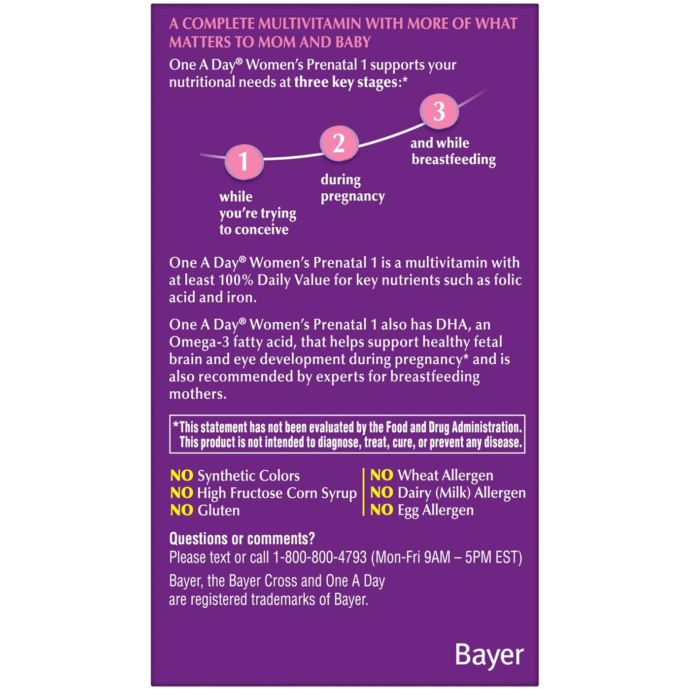 One A Day Prenatal 1 Complete Multivitamin Softgels - Shop ...