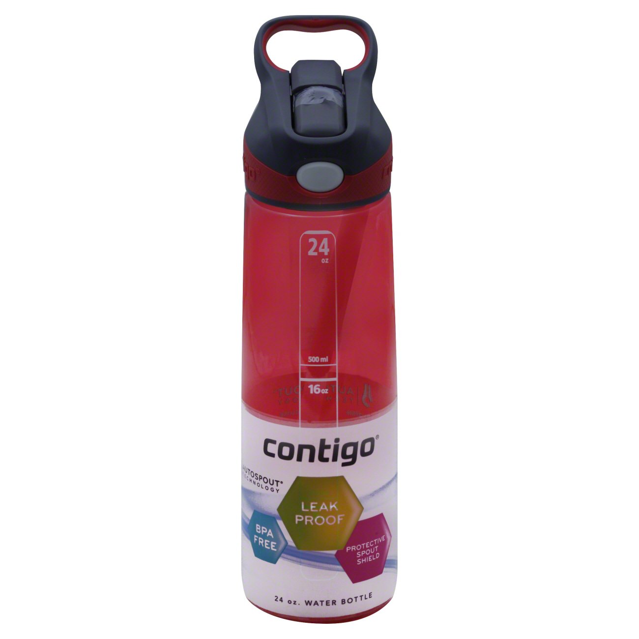 Contigo Autospout Addison Water Bottle, 24oz, Watermelon - Shop Travel ...