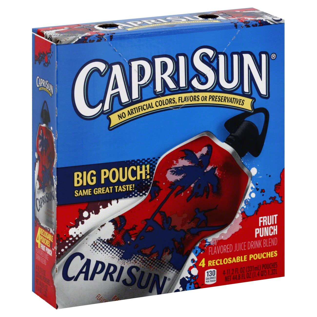 Capri Sun Fruit Punch Juice Drink Blend Reclosable Pouches 4 PK - Shop ...