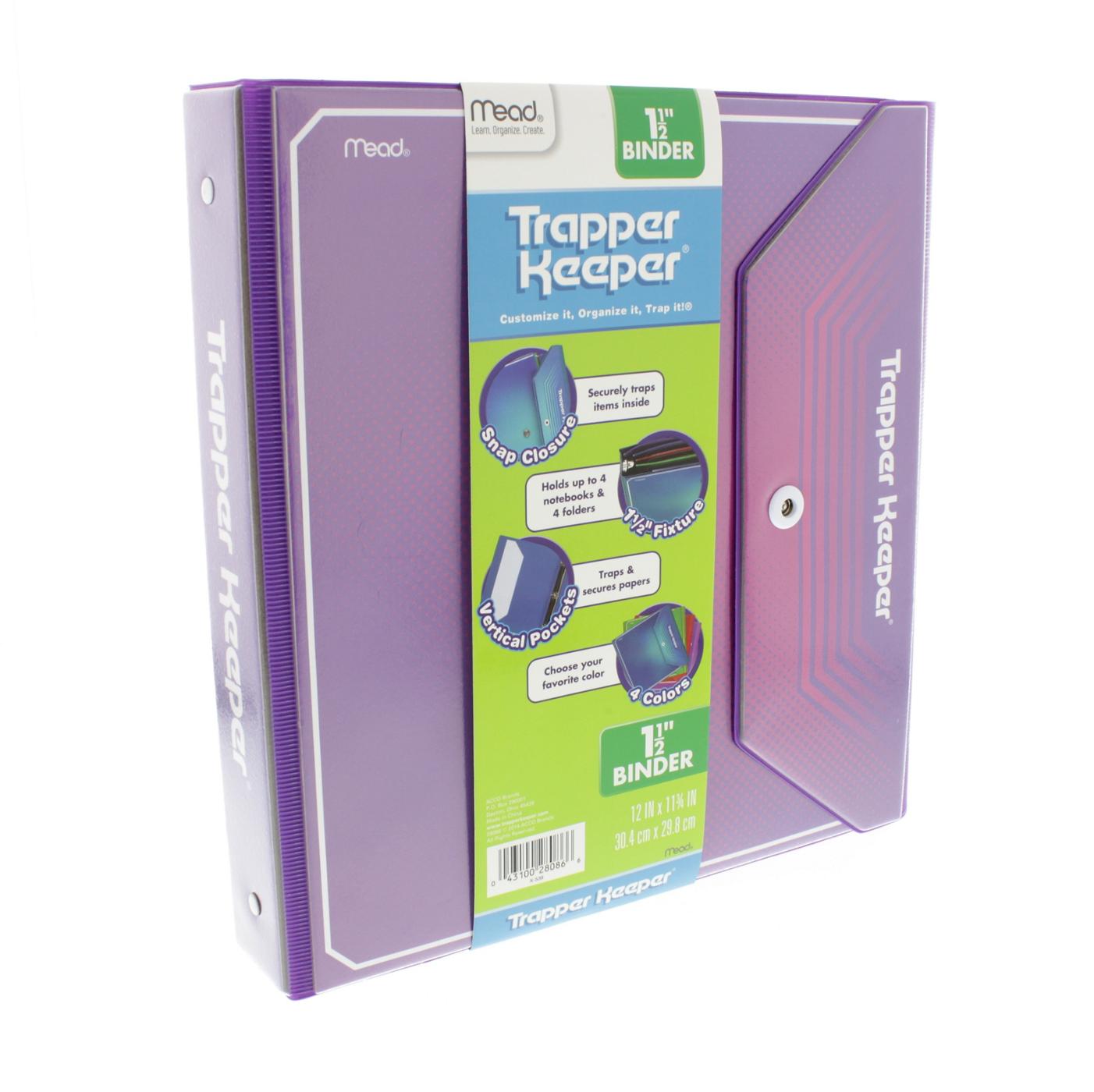 MEAD Trapper Keeper Heat Sealed Binder, Assorted Colors - Shop Binders ...