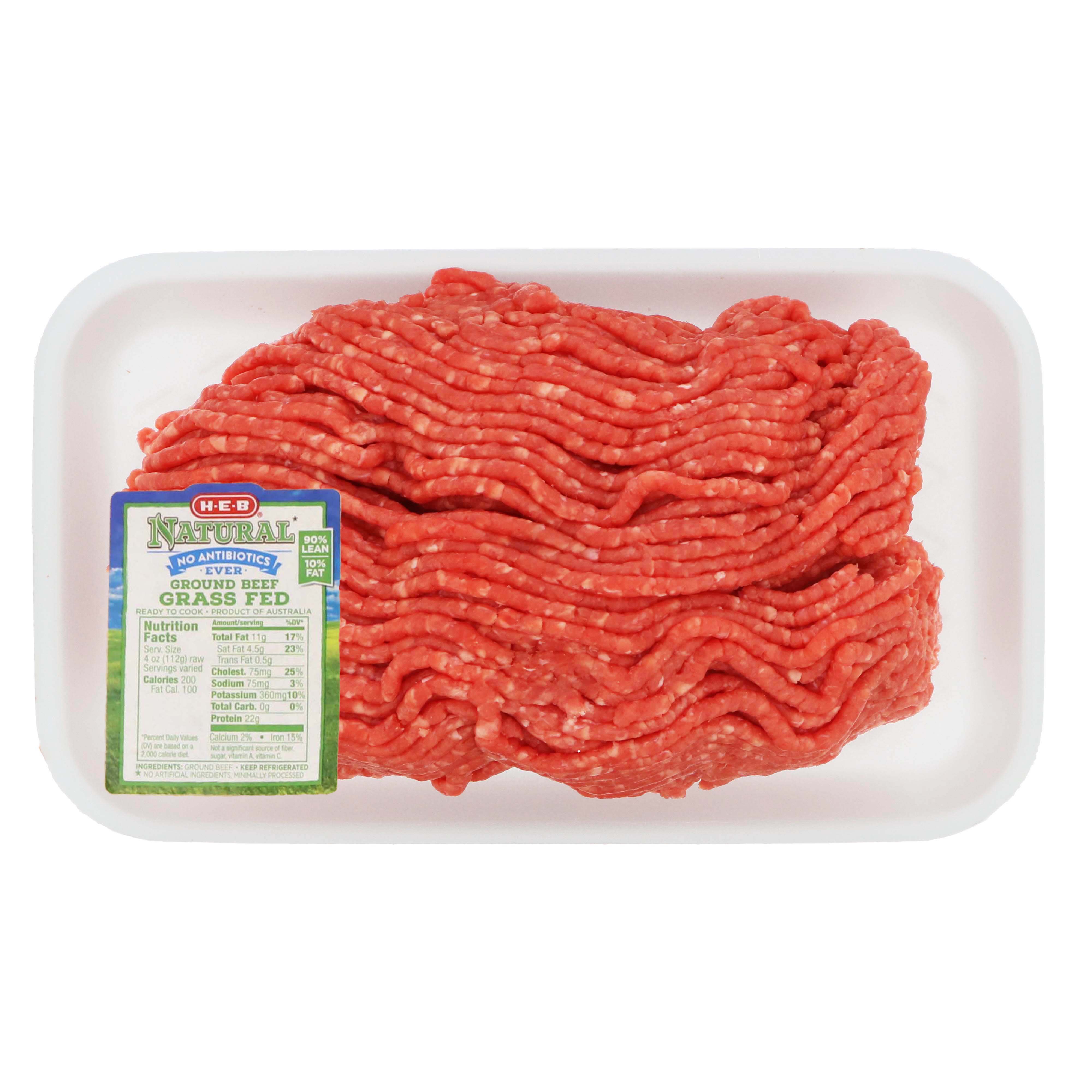 H-E-B Grassfed Ground Beef 90% Lean - Shop Beef at H-E-B