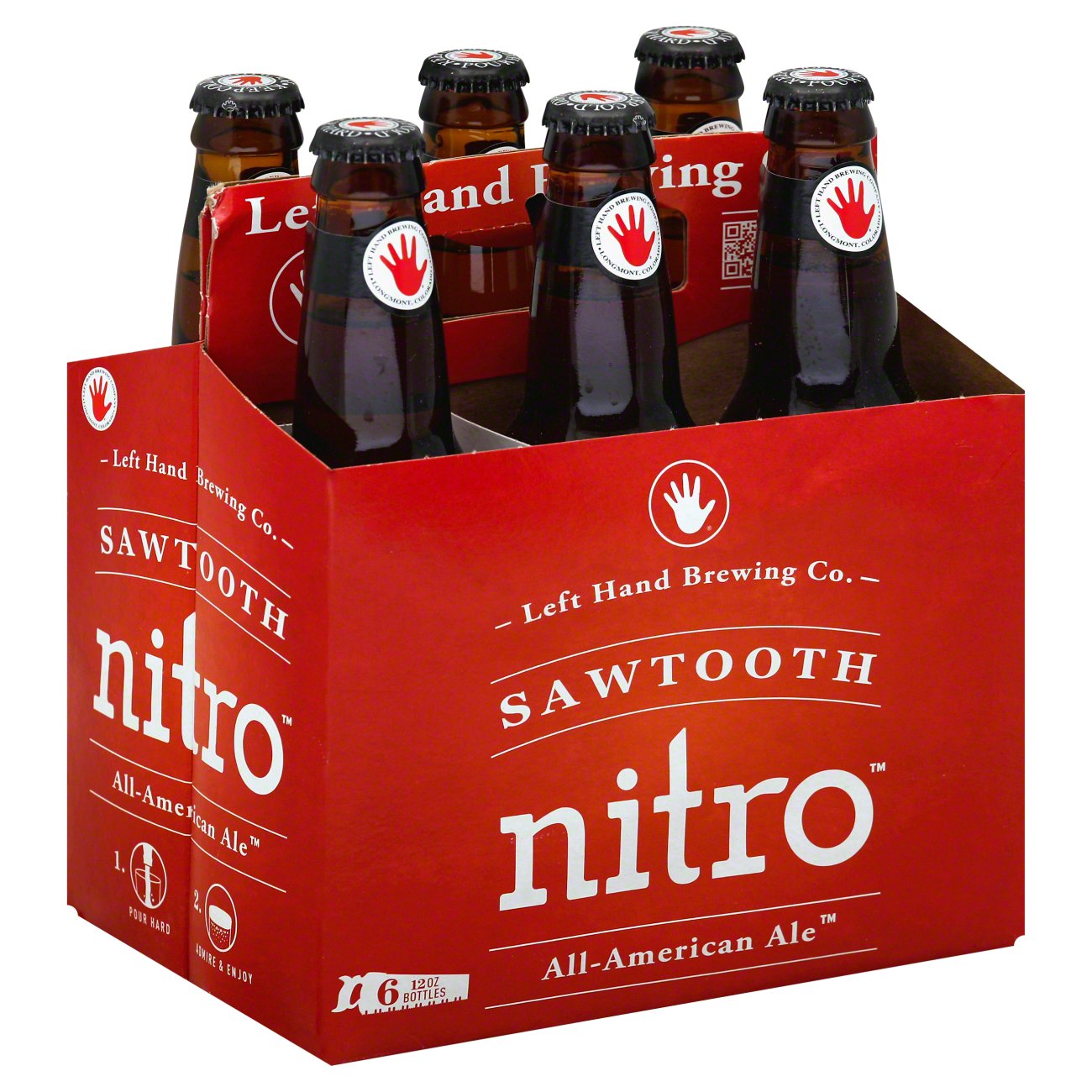 Left Hand Sawtooth Ale Nitro 6 pk Bottles - Shop Beer at H-E-B