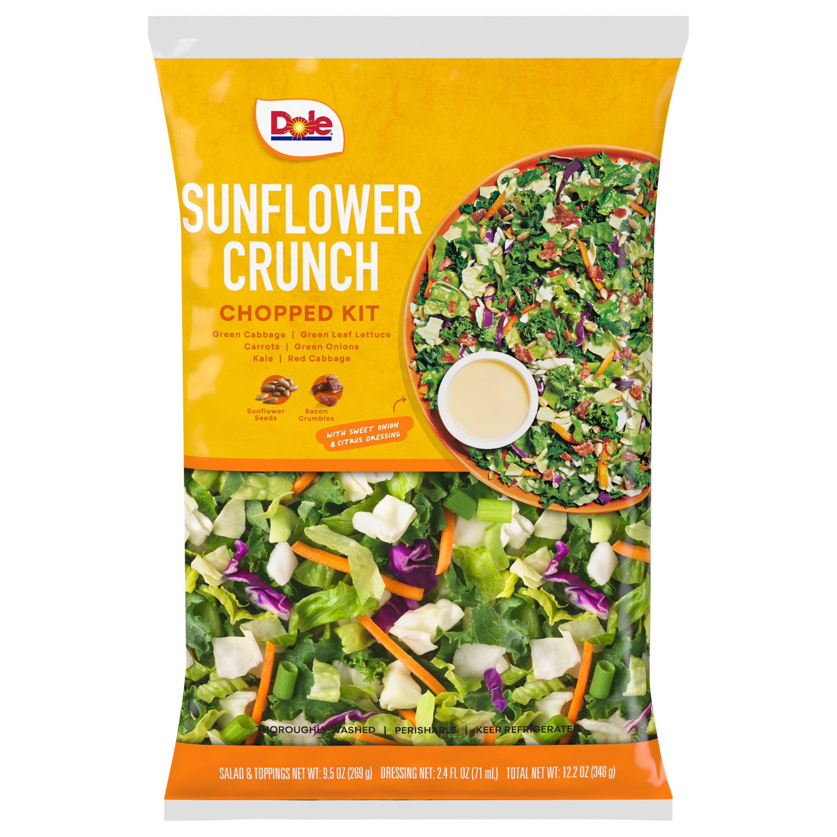 Dole Chopped Salad Kit - Sunflower Crunch - Shop Salads at H-E-B