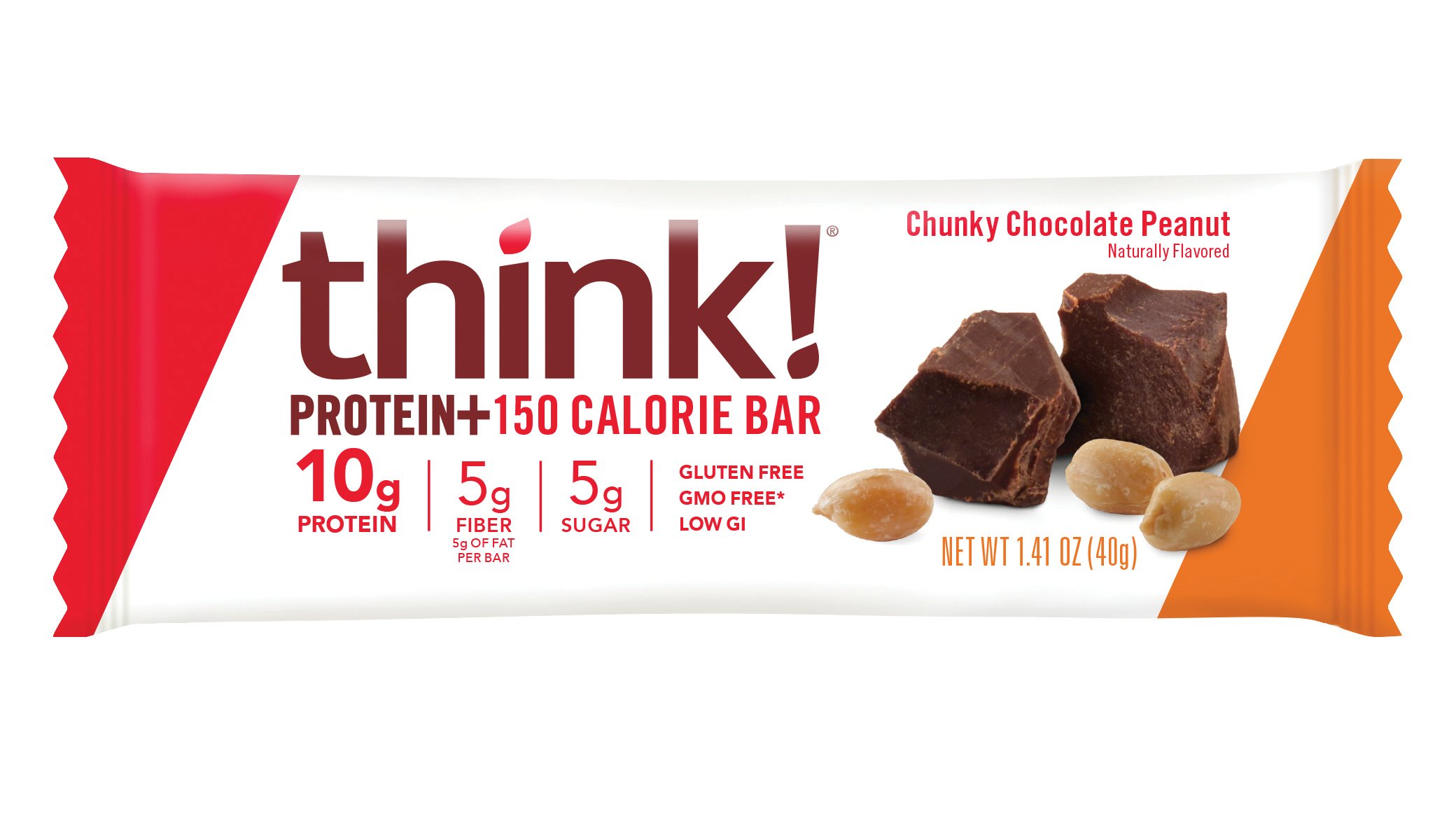 think! 10g Protein Bar - Chunky Chocolate Peanut - Shop Granola & snack ...
