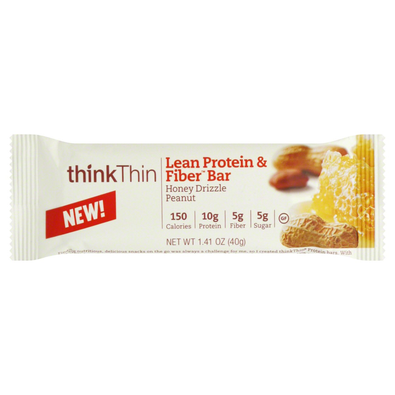 thinkThin Honey Drizzle Peanut Lean Protein & Fiber Bar - Shop Granola ...