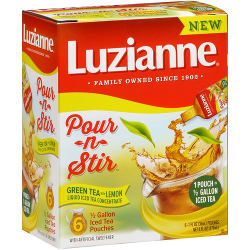 Luzianne Pour-n-Stir Iced Green Tea With Lemon Liquid Concentrate ...