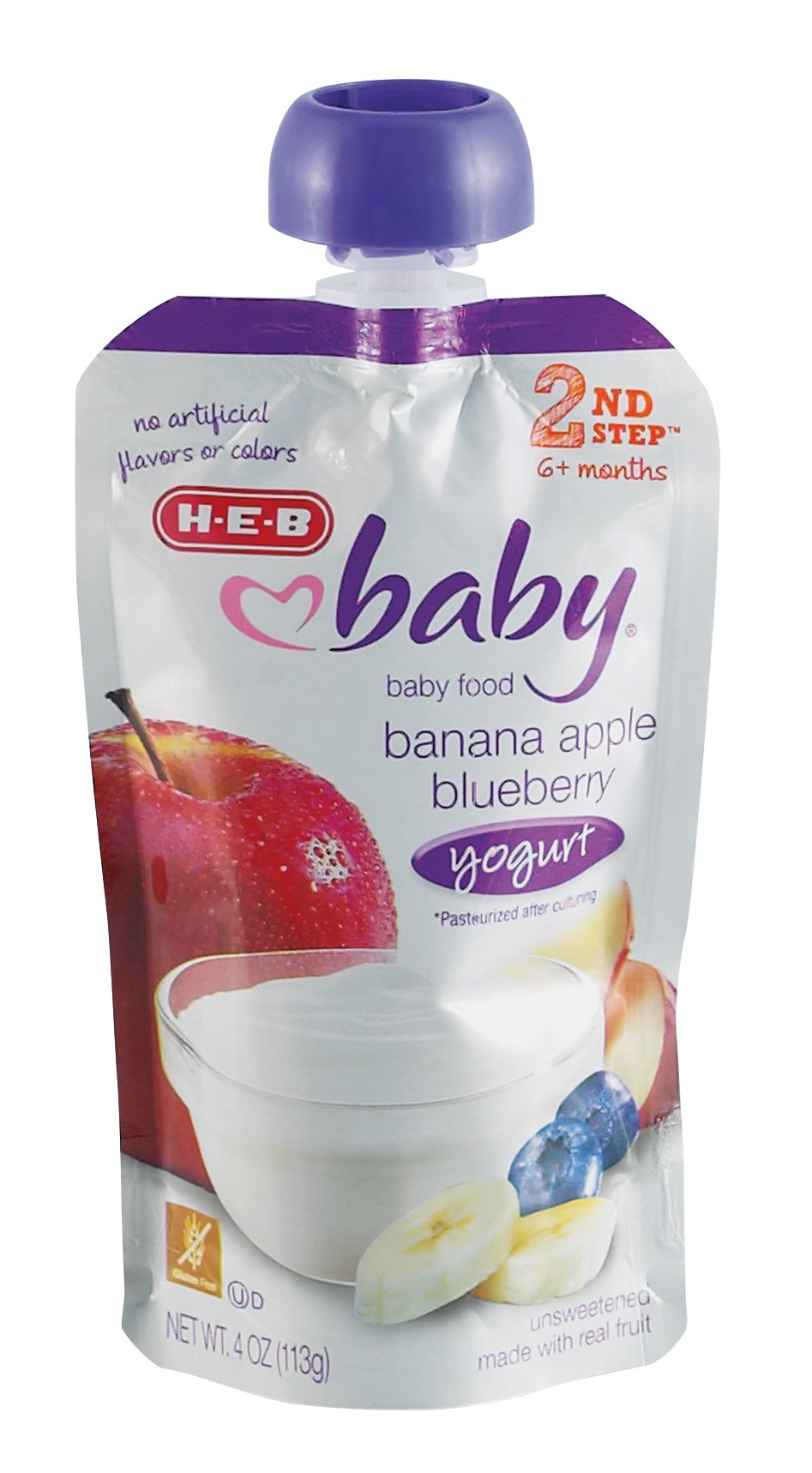 H-E-B Baby Food Pouch – Banana Apple Blueberry Yogurt - Shop Baby food ...