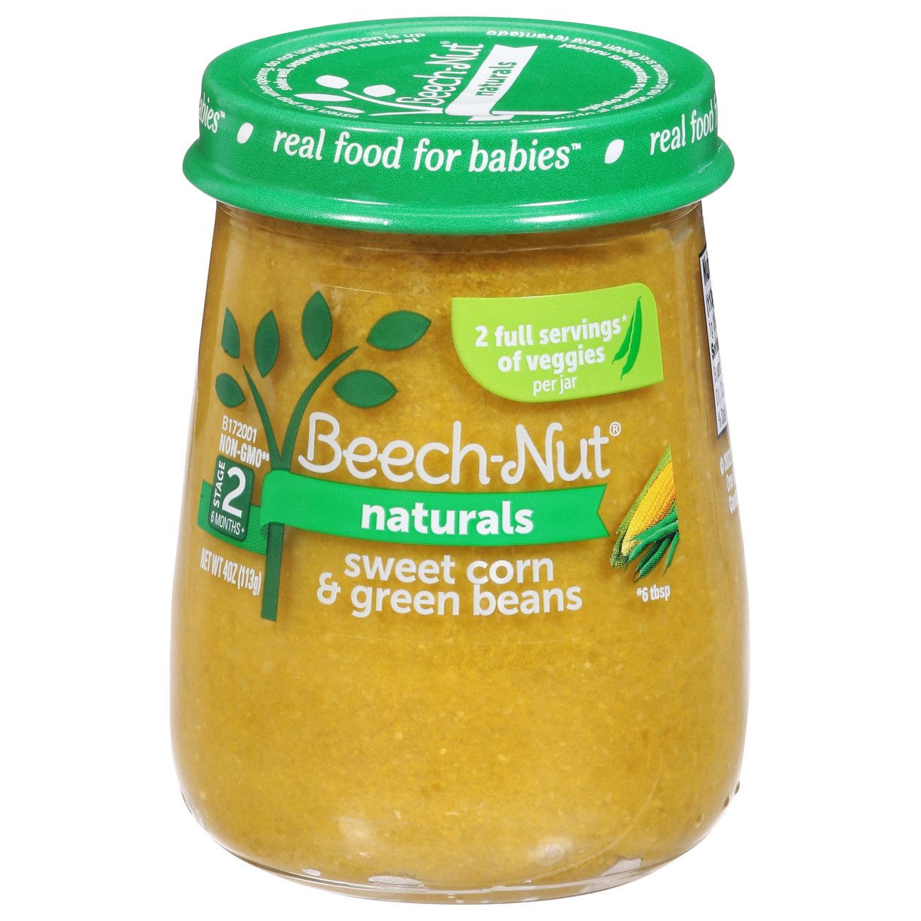 Beech-Nut Naturals Baby Food - Sweet Corn & Green Beans, 4 oz | Low ...