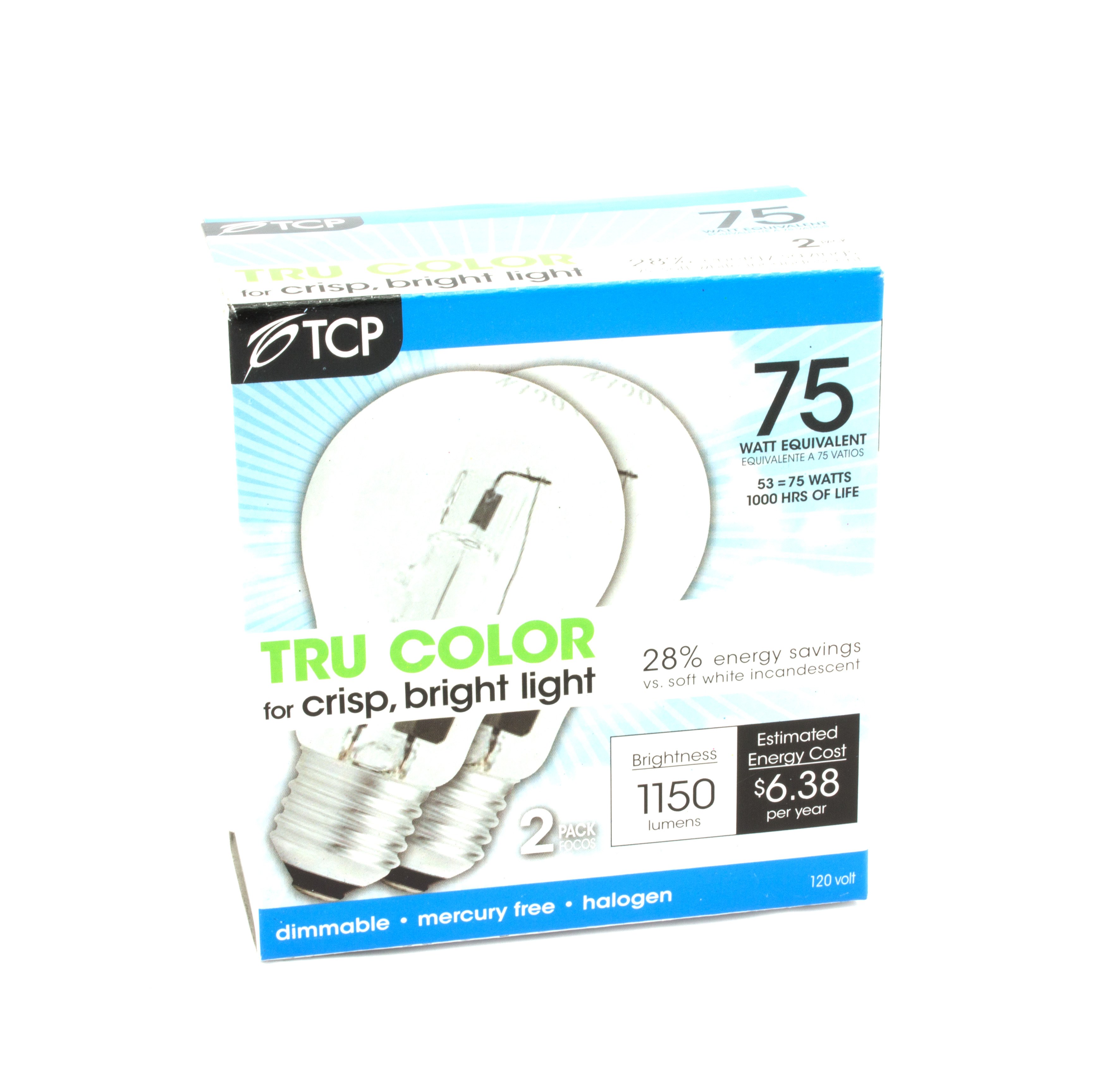 TCP Tru Color 53-Watt Clear Halogen Light Bulbs - Shop Light bulbs at H-E-B
