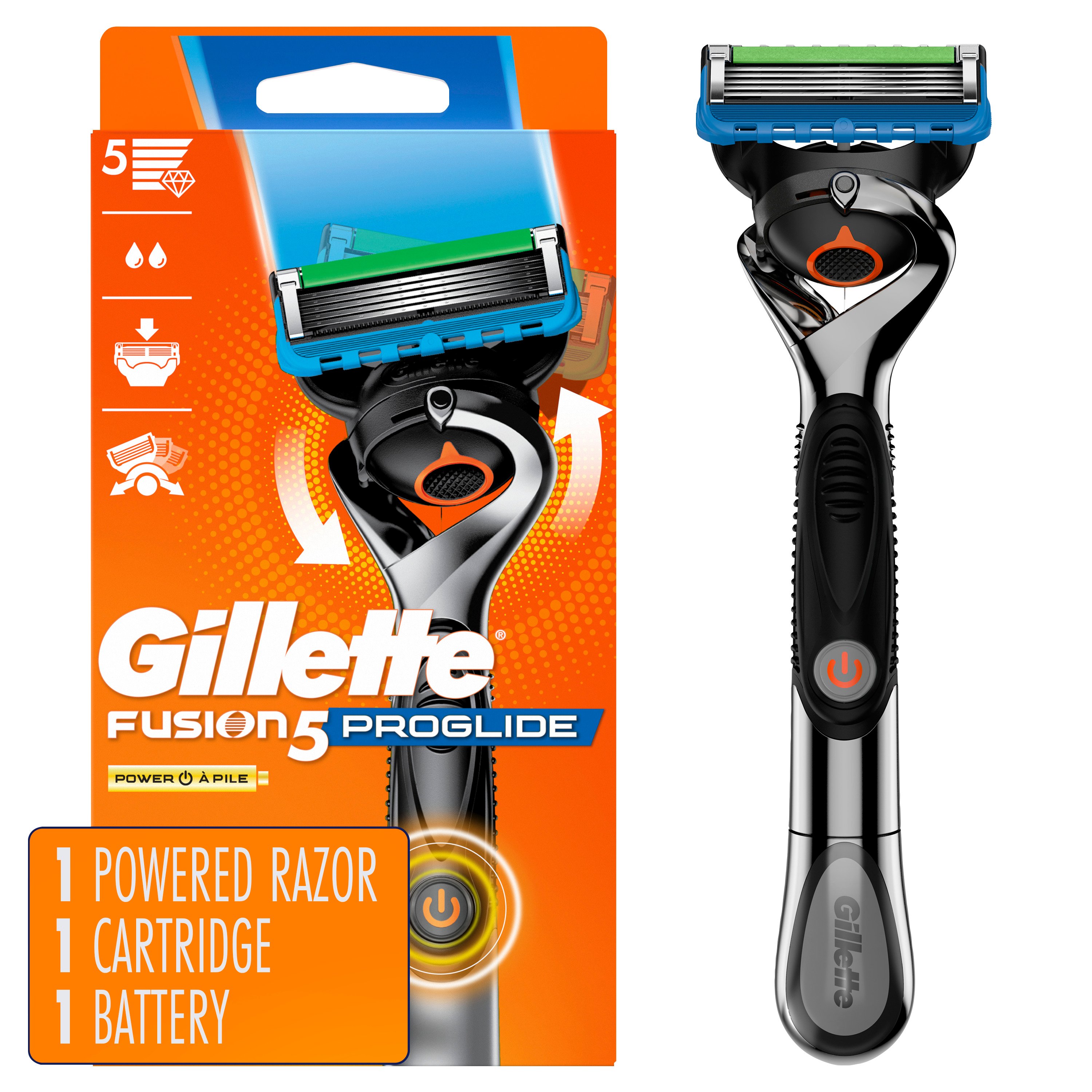 Gillette ProGlide Power Razor + 1 Blade Refill - Shop Razors & blades ...