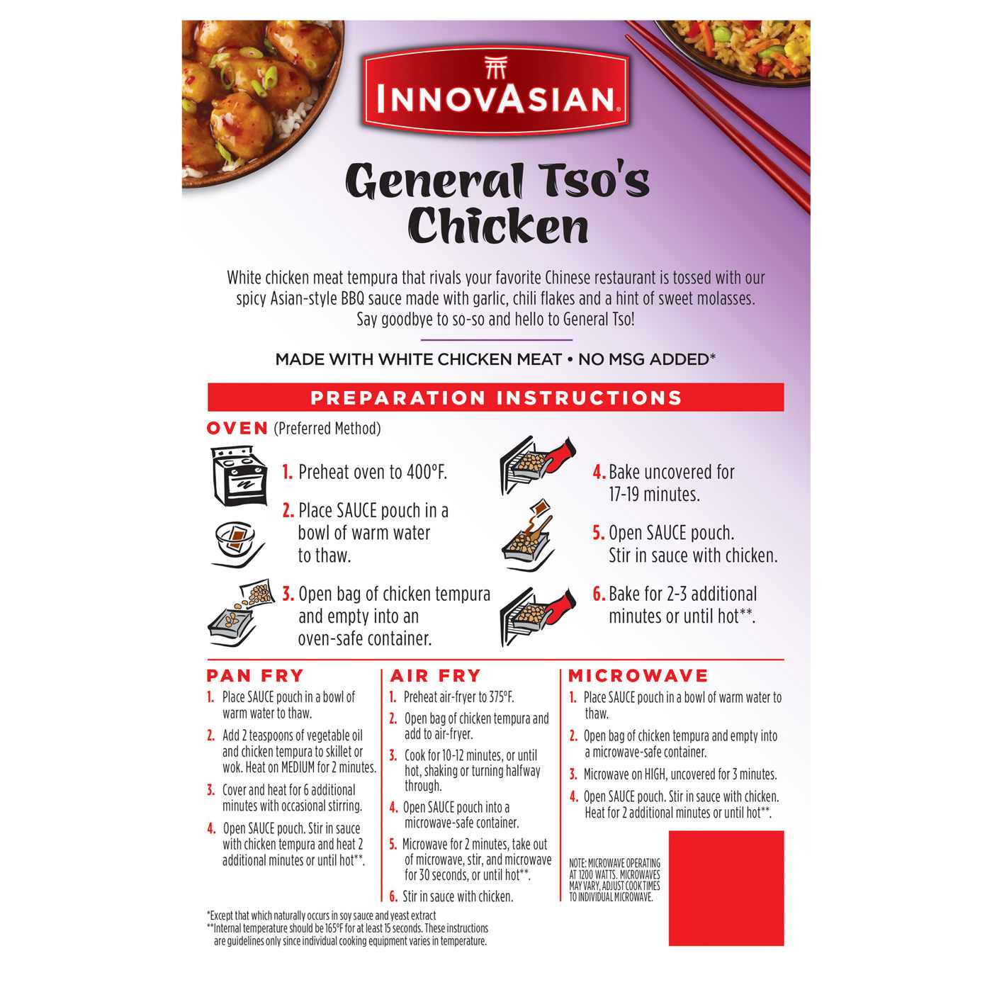 InnovAsian Frozen General Tso's Chicken - Shop Entrees & sides at H-E-B